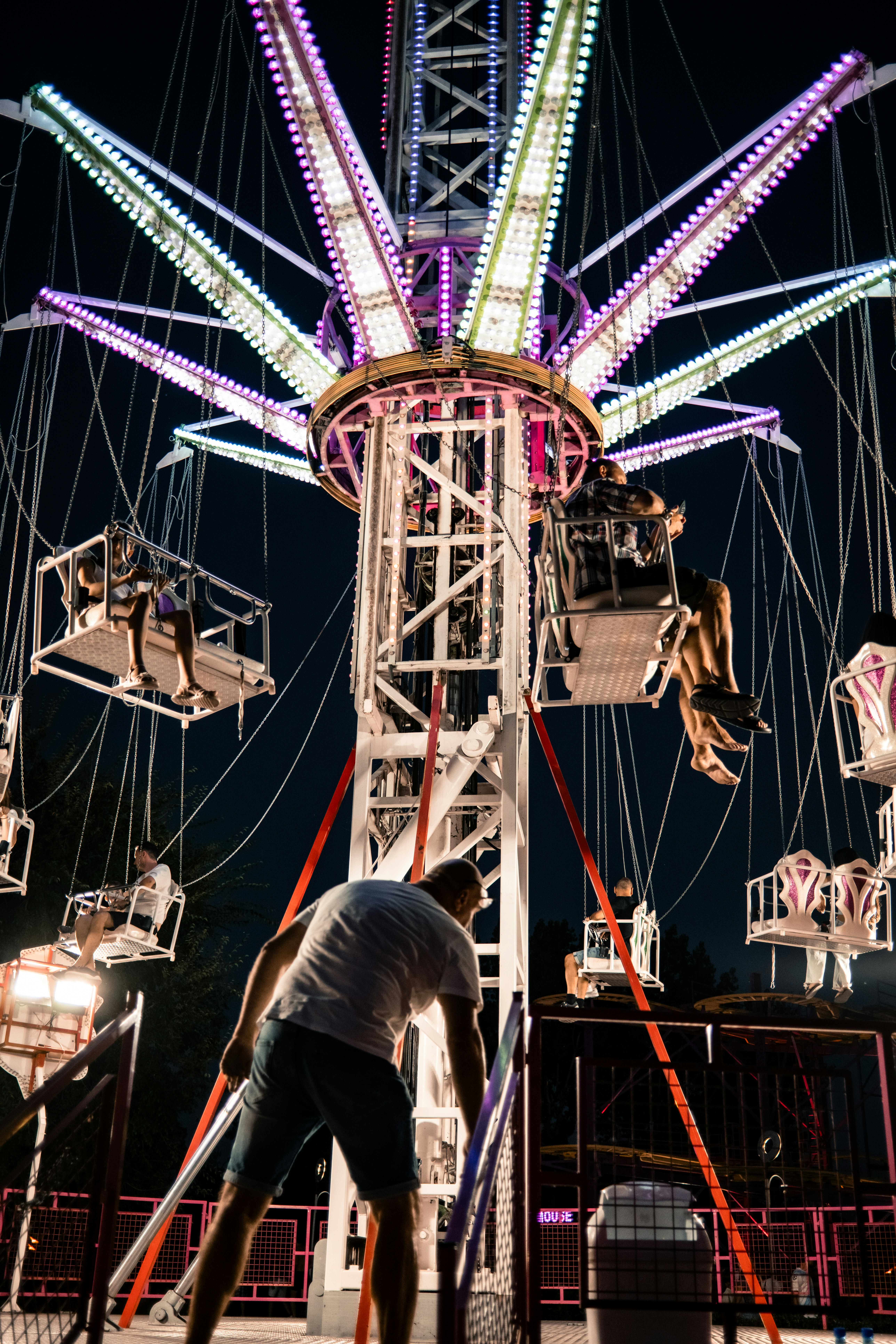Night Carousel: Riders in Neon Bloom