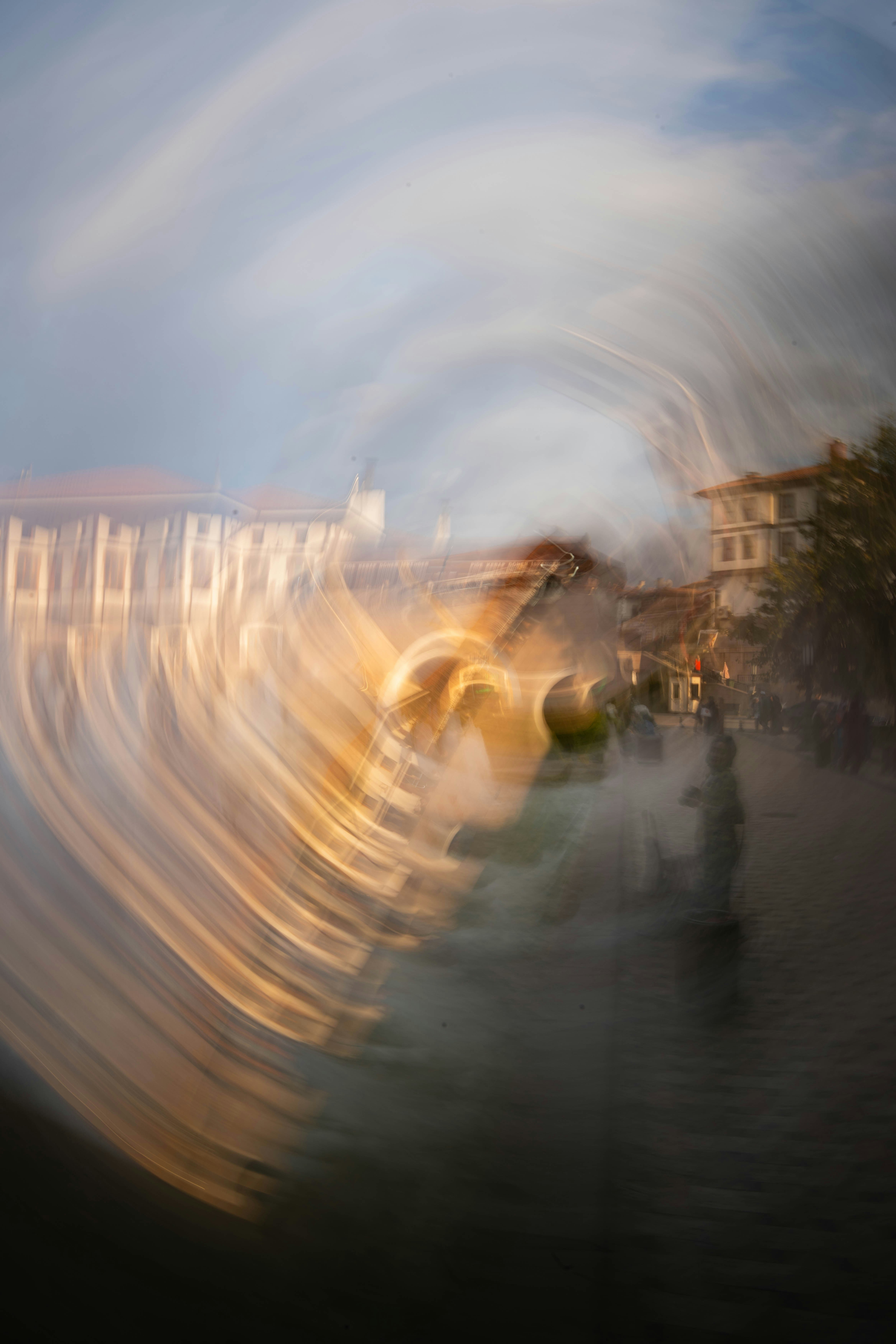 Spiral Lights along a Venetian Canal