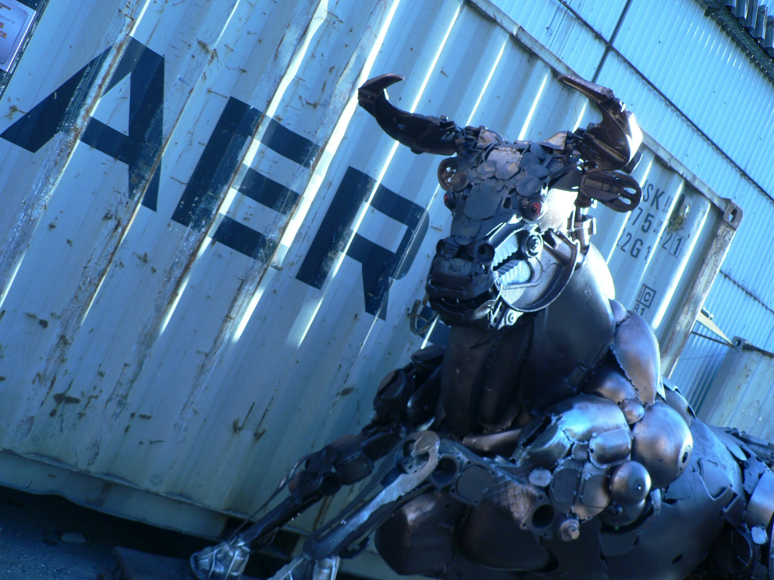 Titanic Alloy: A Chrome-Beast Guards the Freight Yard