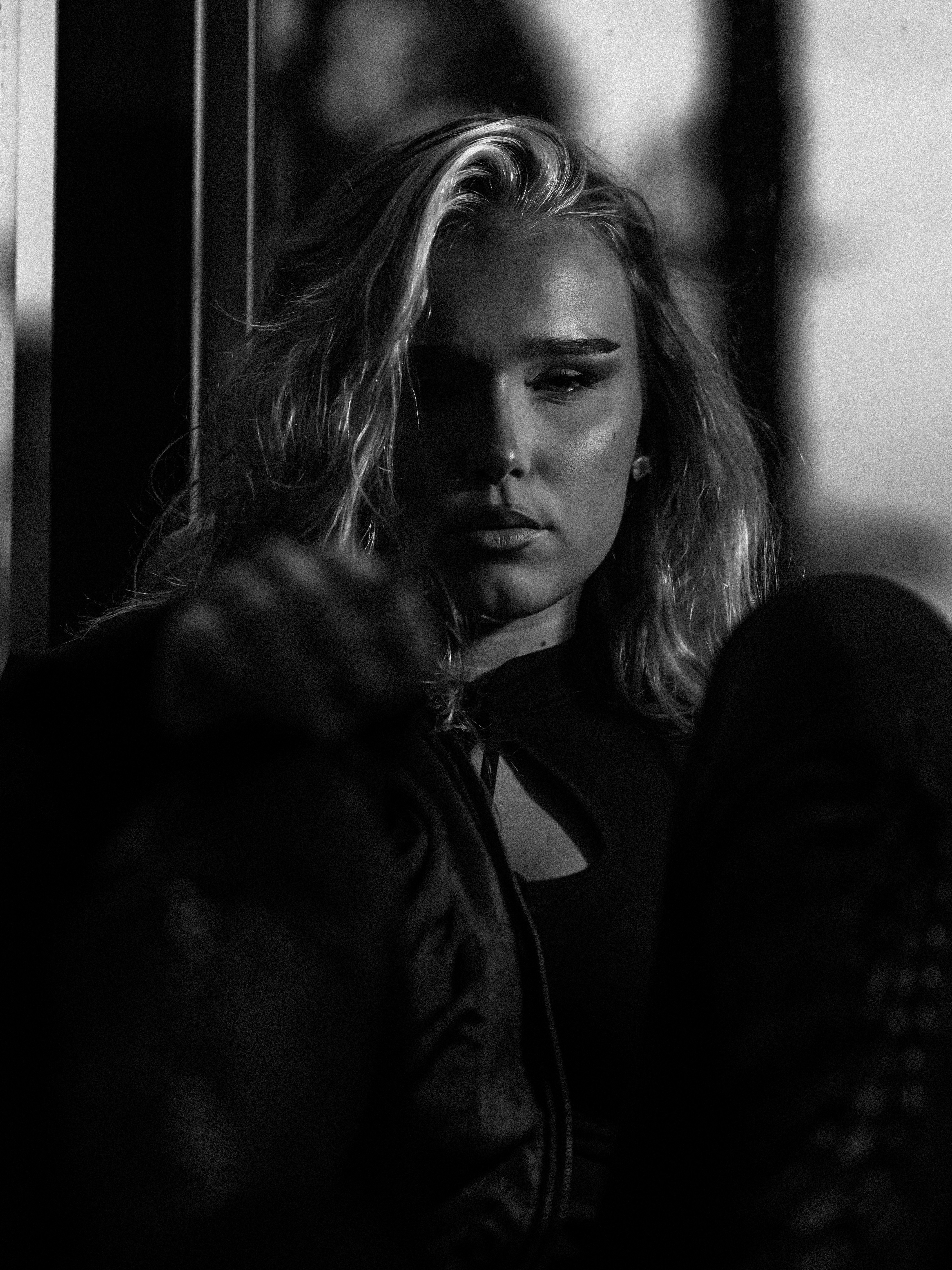 Midnight Quiet: A Quiet Gaze in Shadowed Glass