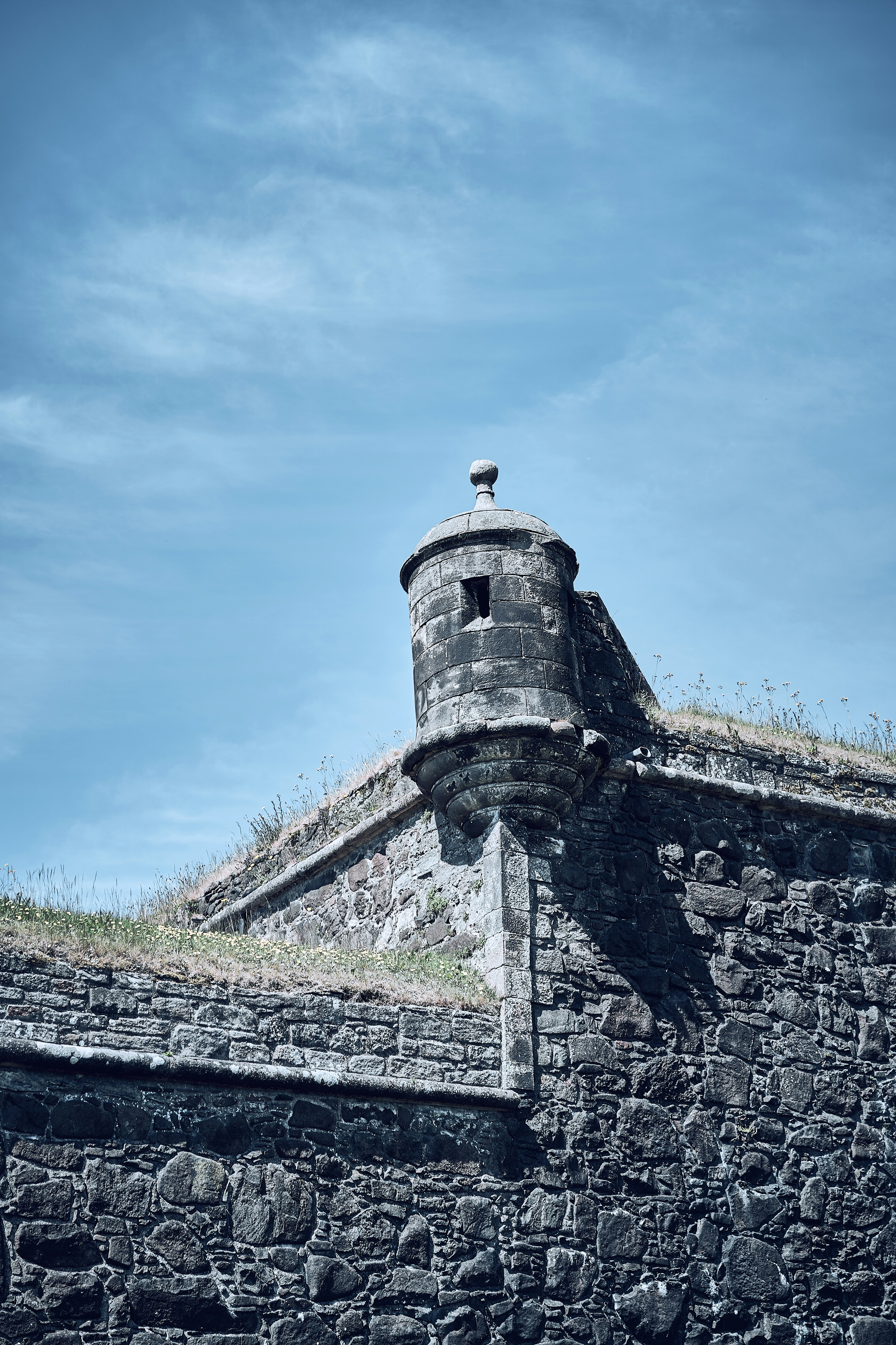 Fortress Turret Against a Clear Sky