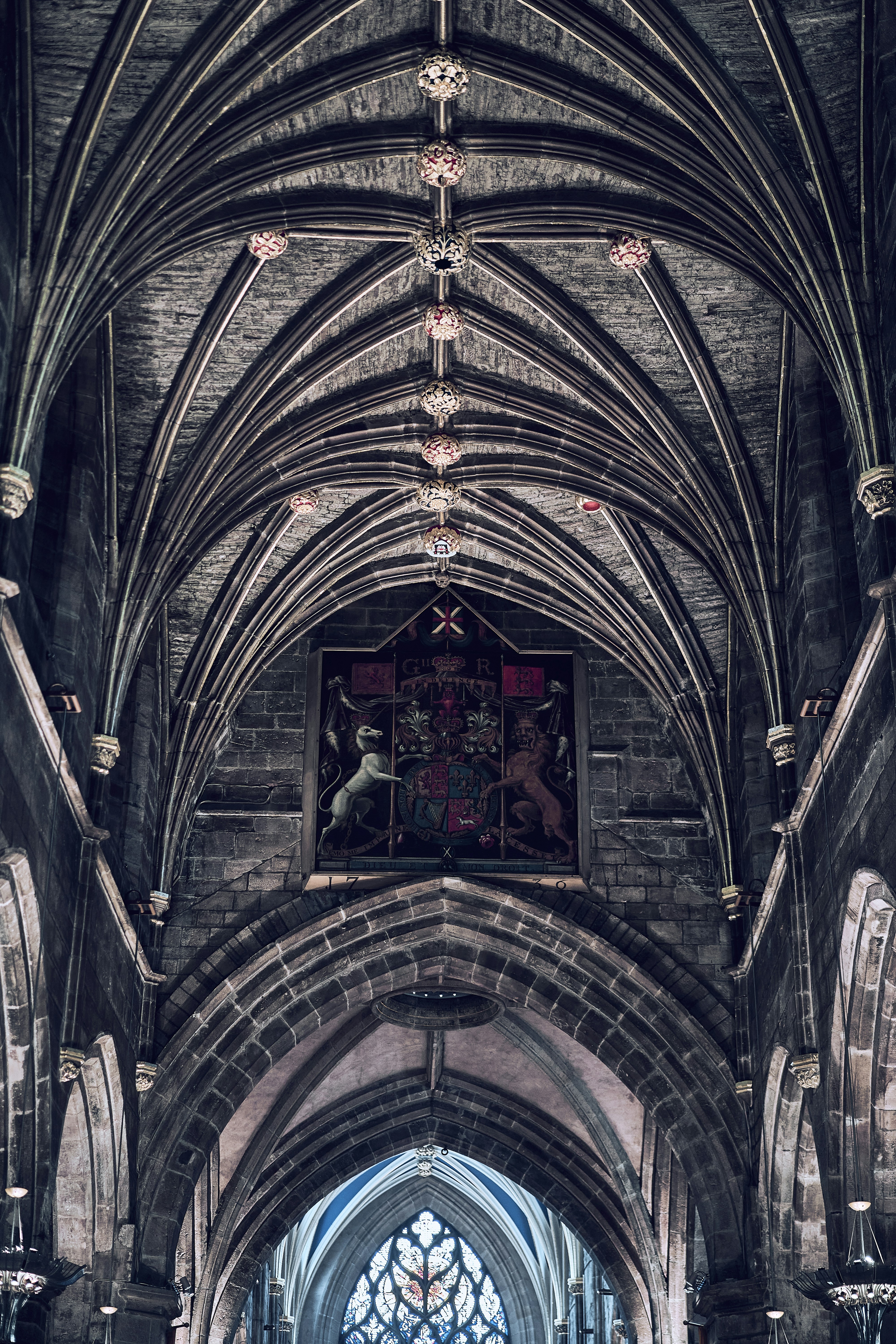 Vaulted Cathedral Corridor: Luminescent Arches and Cloister Revealed