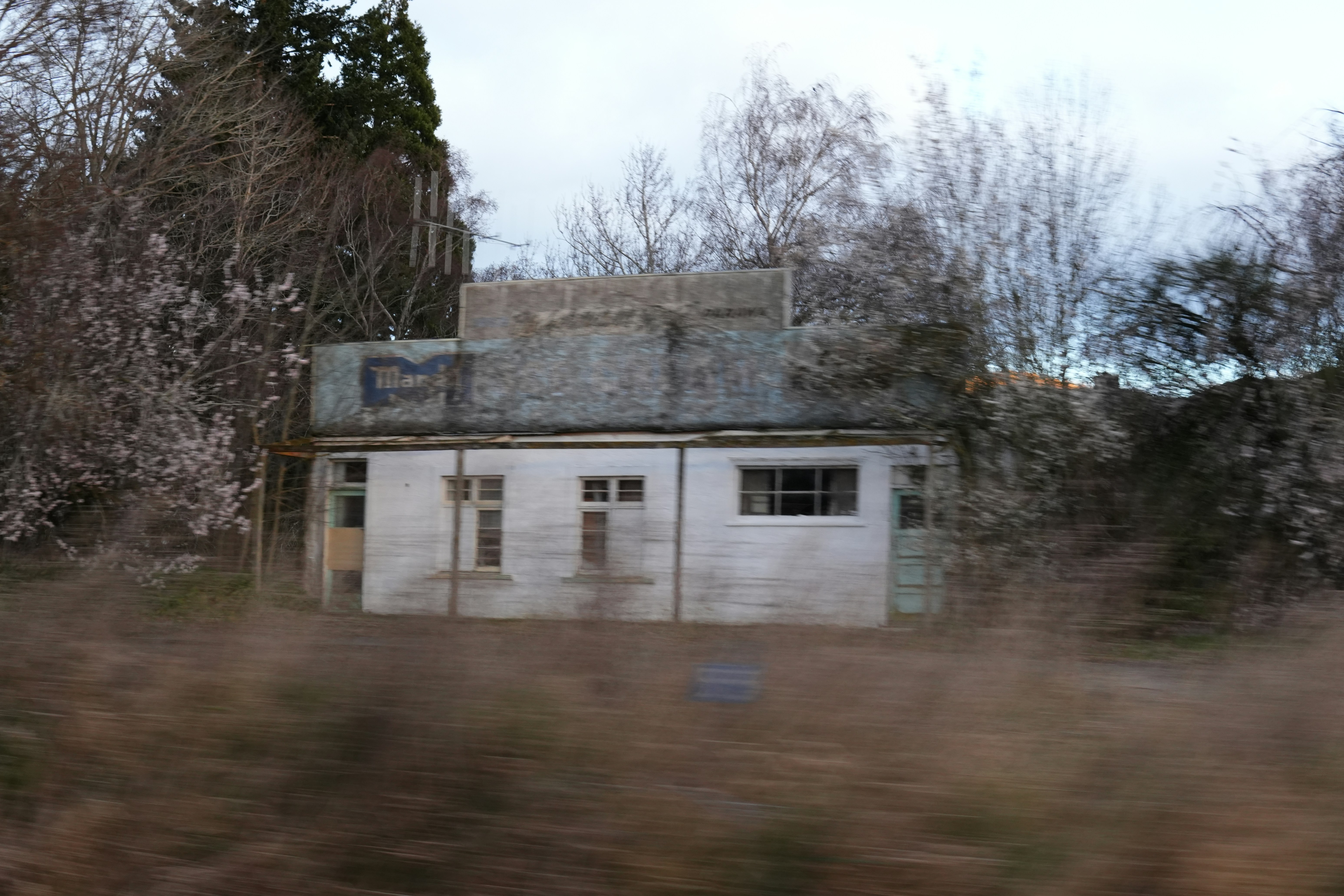 Blurry Field House at Dusk
