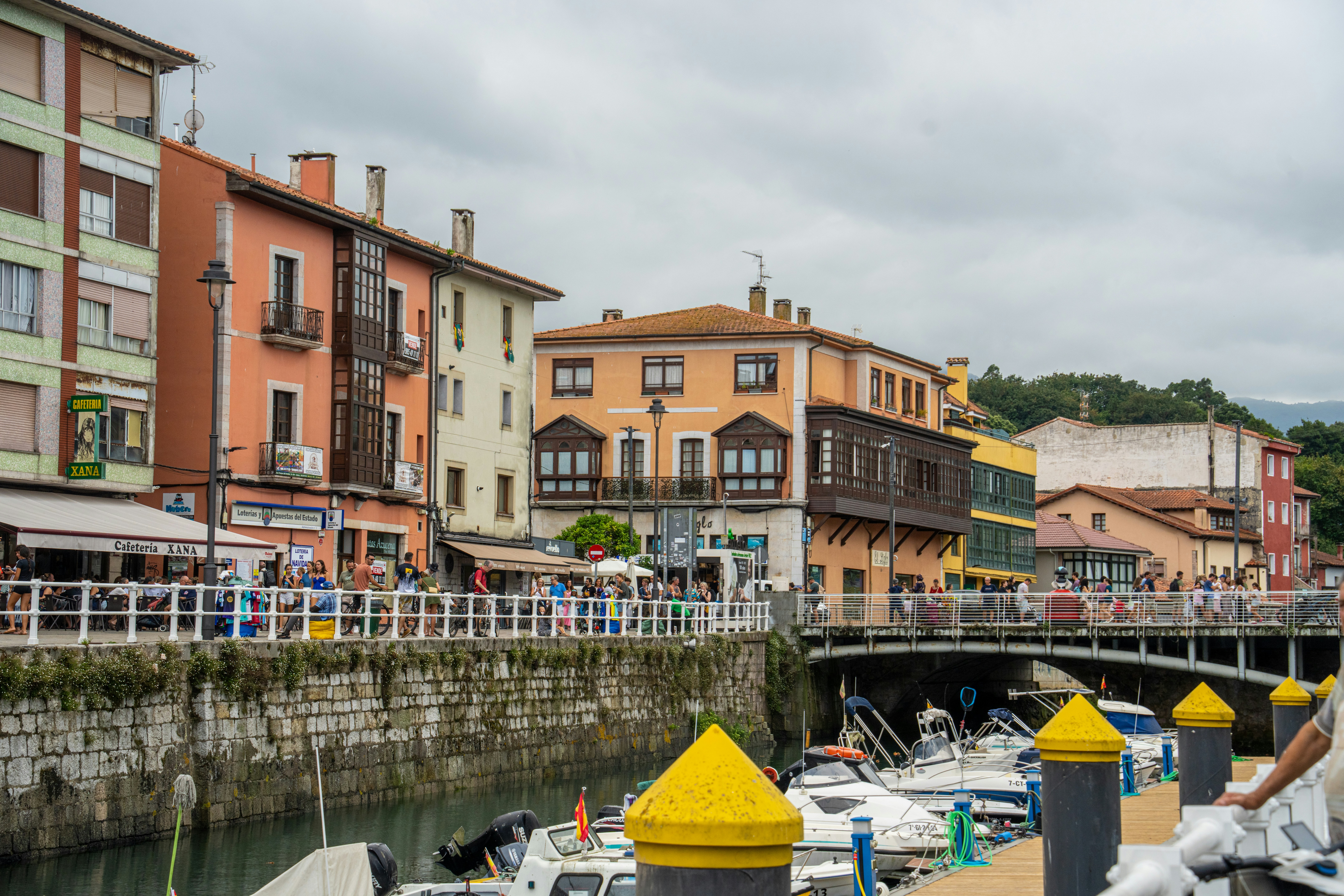 Charmed Canalfront: Colorful Townhouses Overlook a Busy Marina