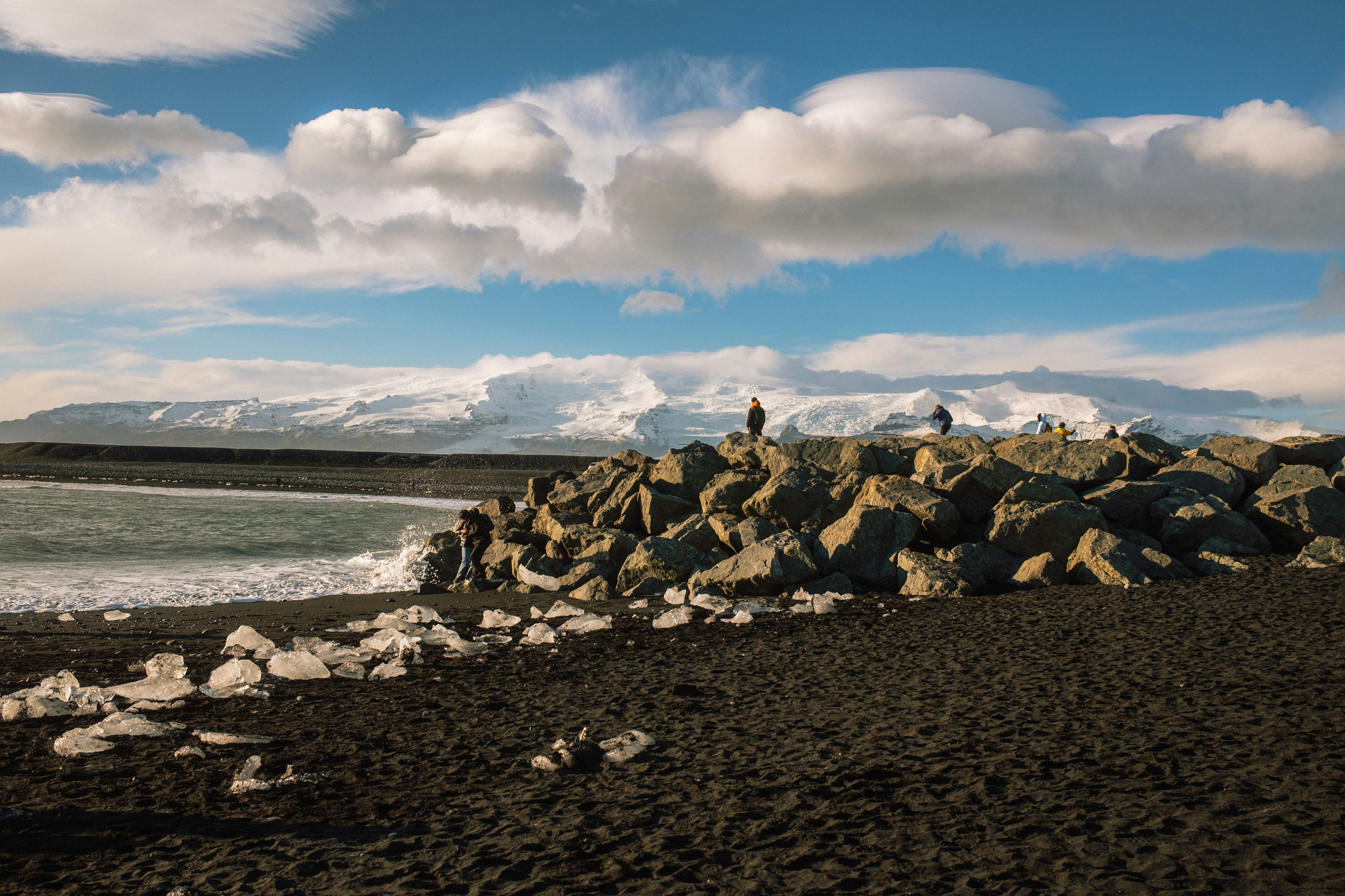 Seascape Breakwater: Stones, Sea, and Sky Converge at Dusk