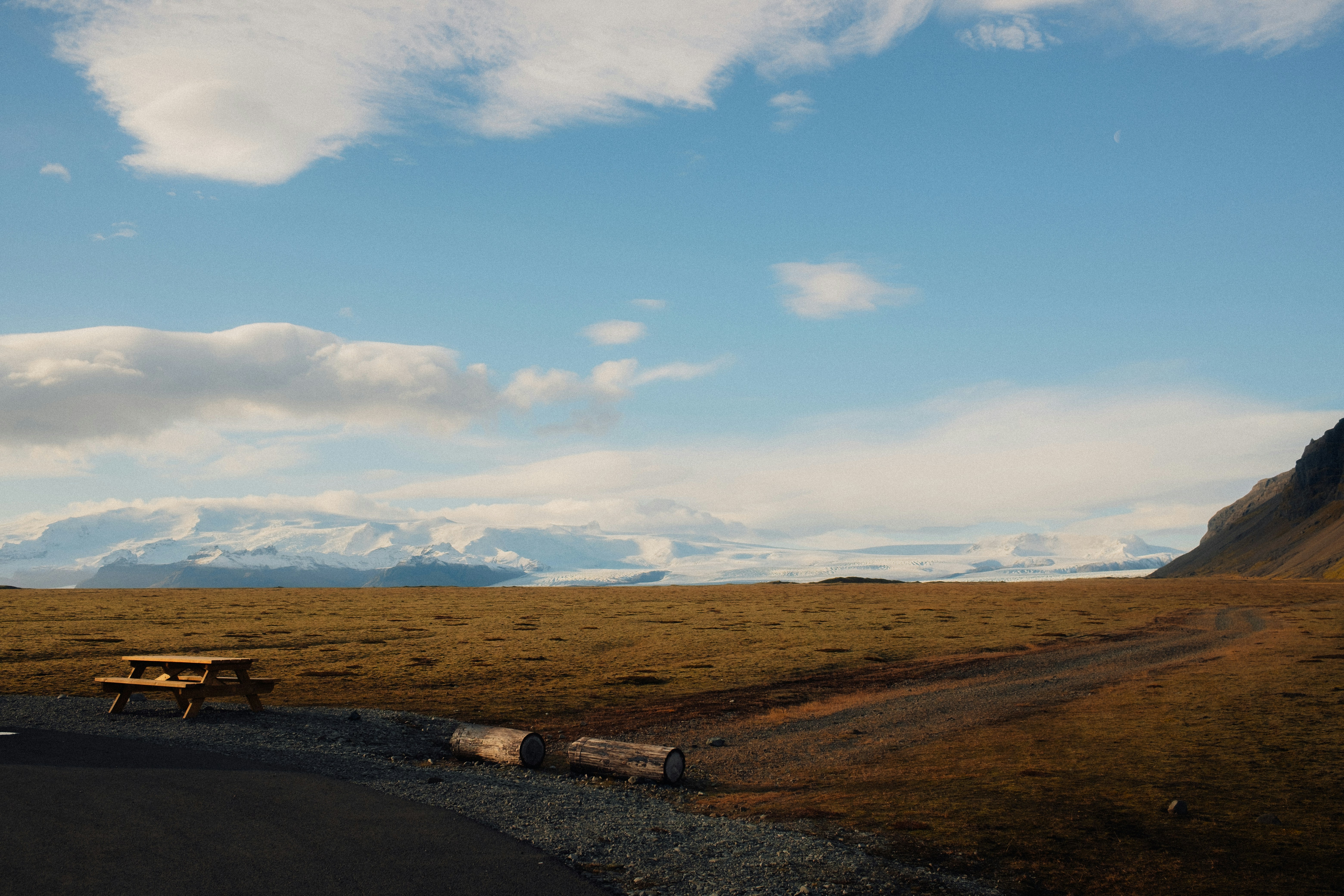 Open Range at Dusk: A Quiet Plateau Meets a Painted Sky