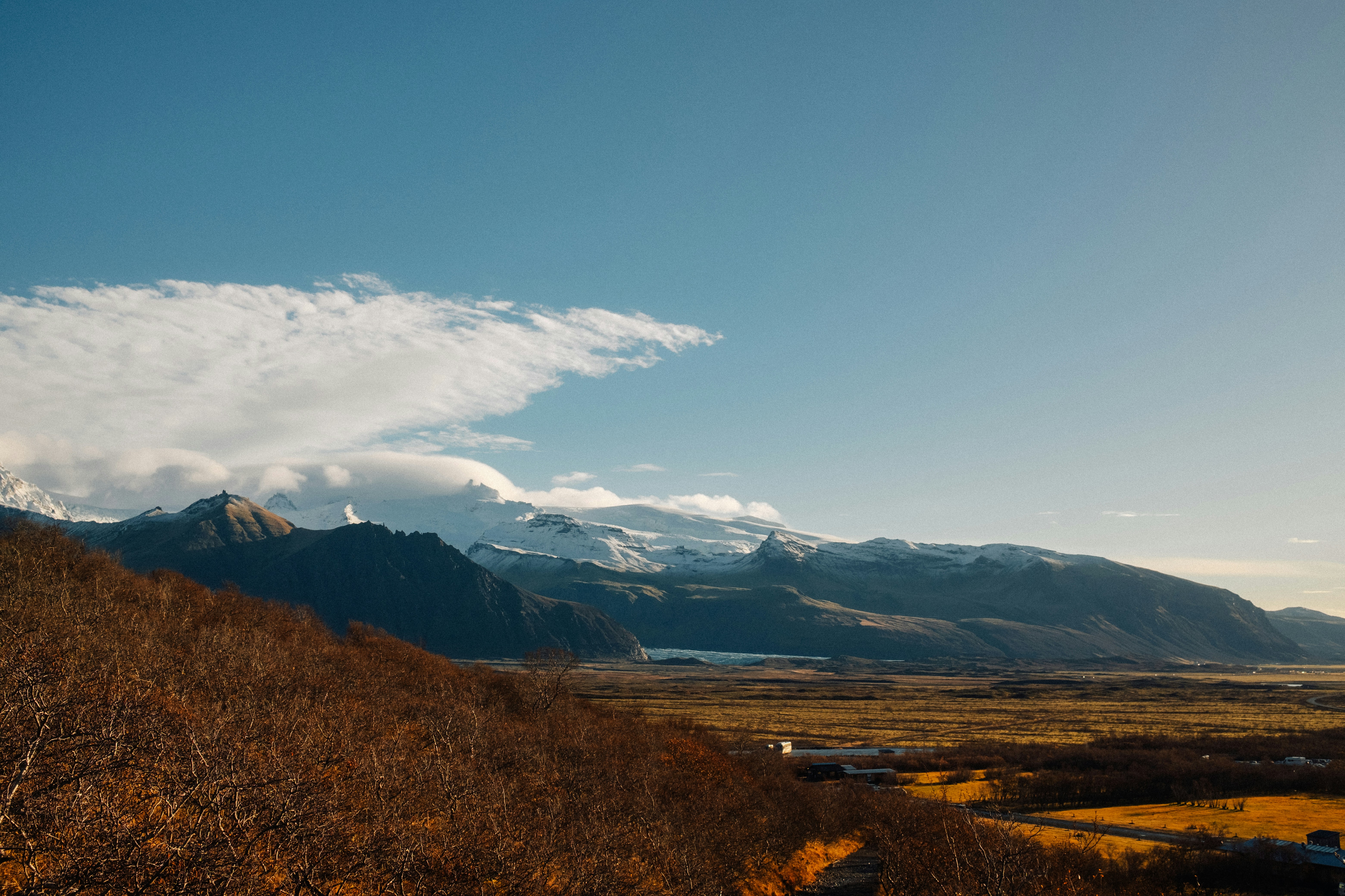 Golden Valleys Beneath a Lofty Crest