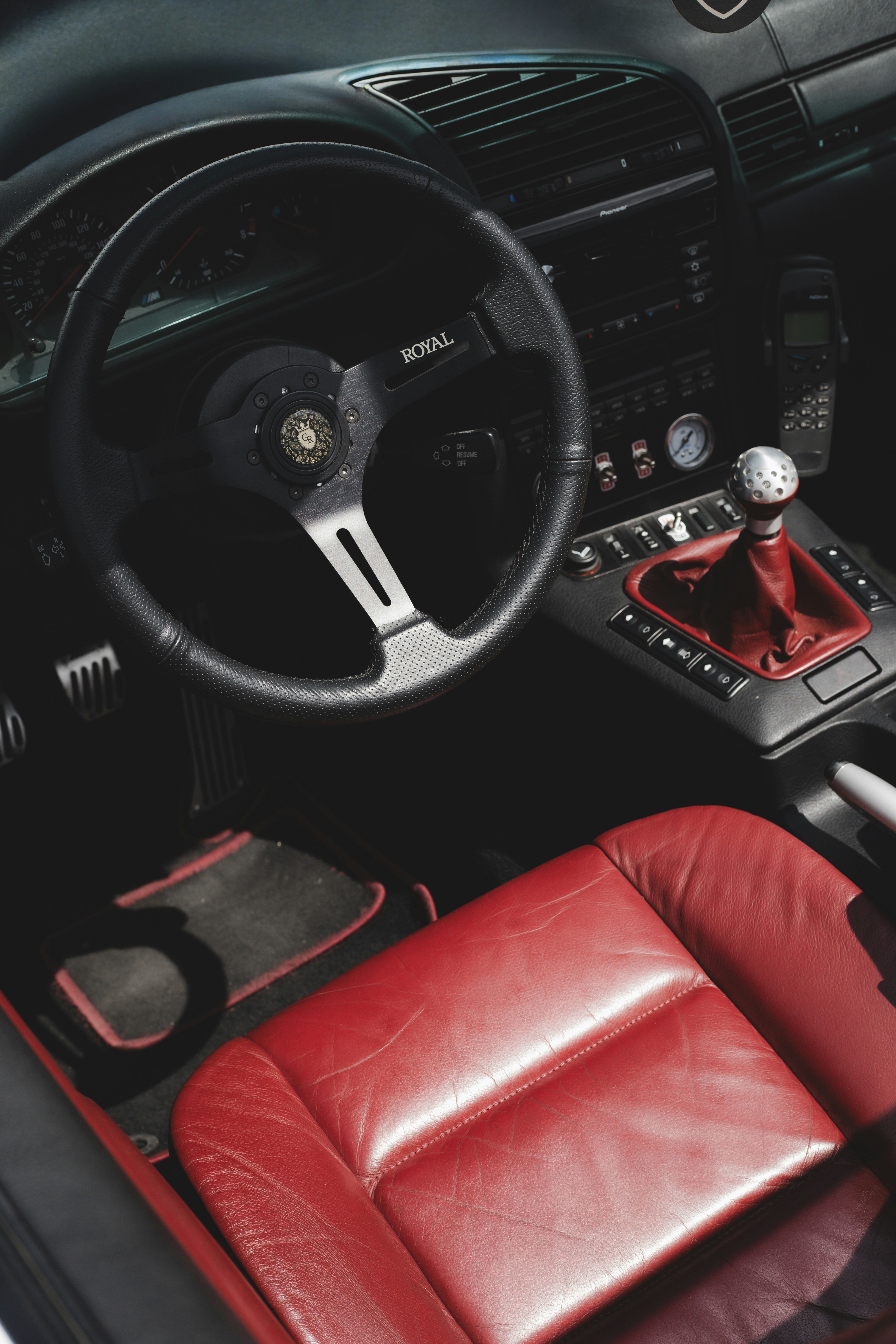 Red Leather Cockpit: A Racing-Inspired Cabin with a Bold Gearshift