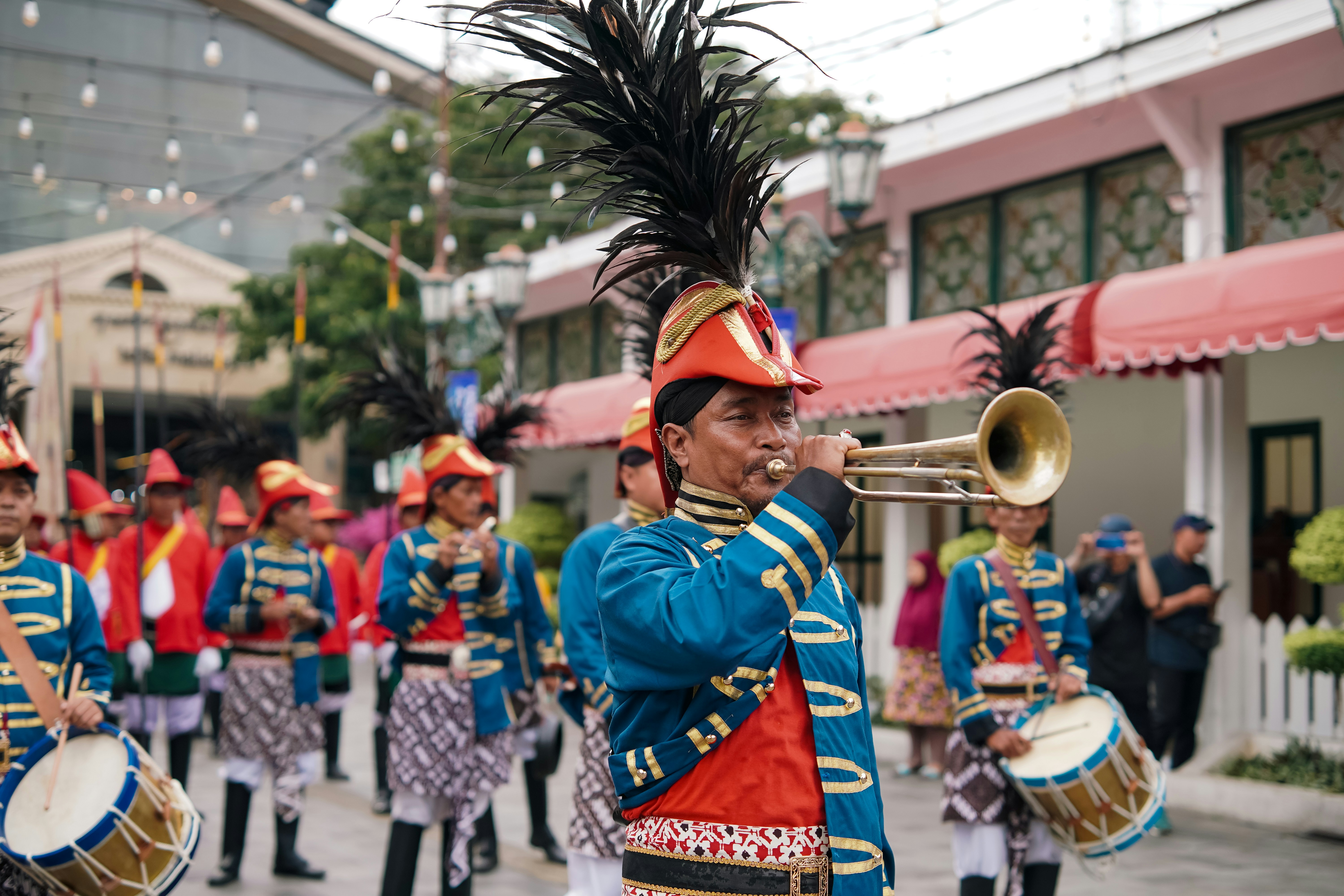 Brass and Parade: Focused Fanfare in a Colorful Street Cadence