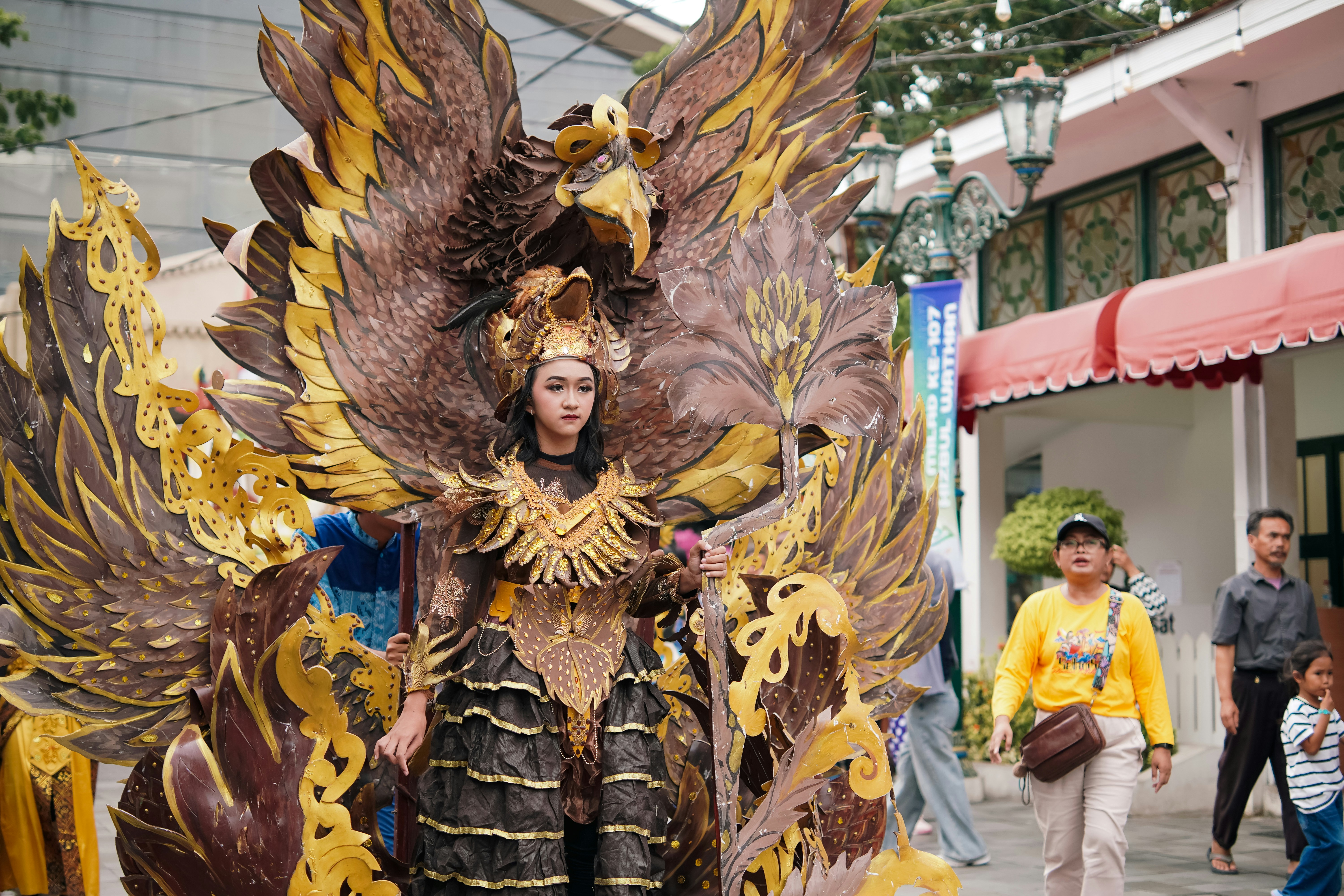 The Regal Wings of a Festival Dancer