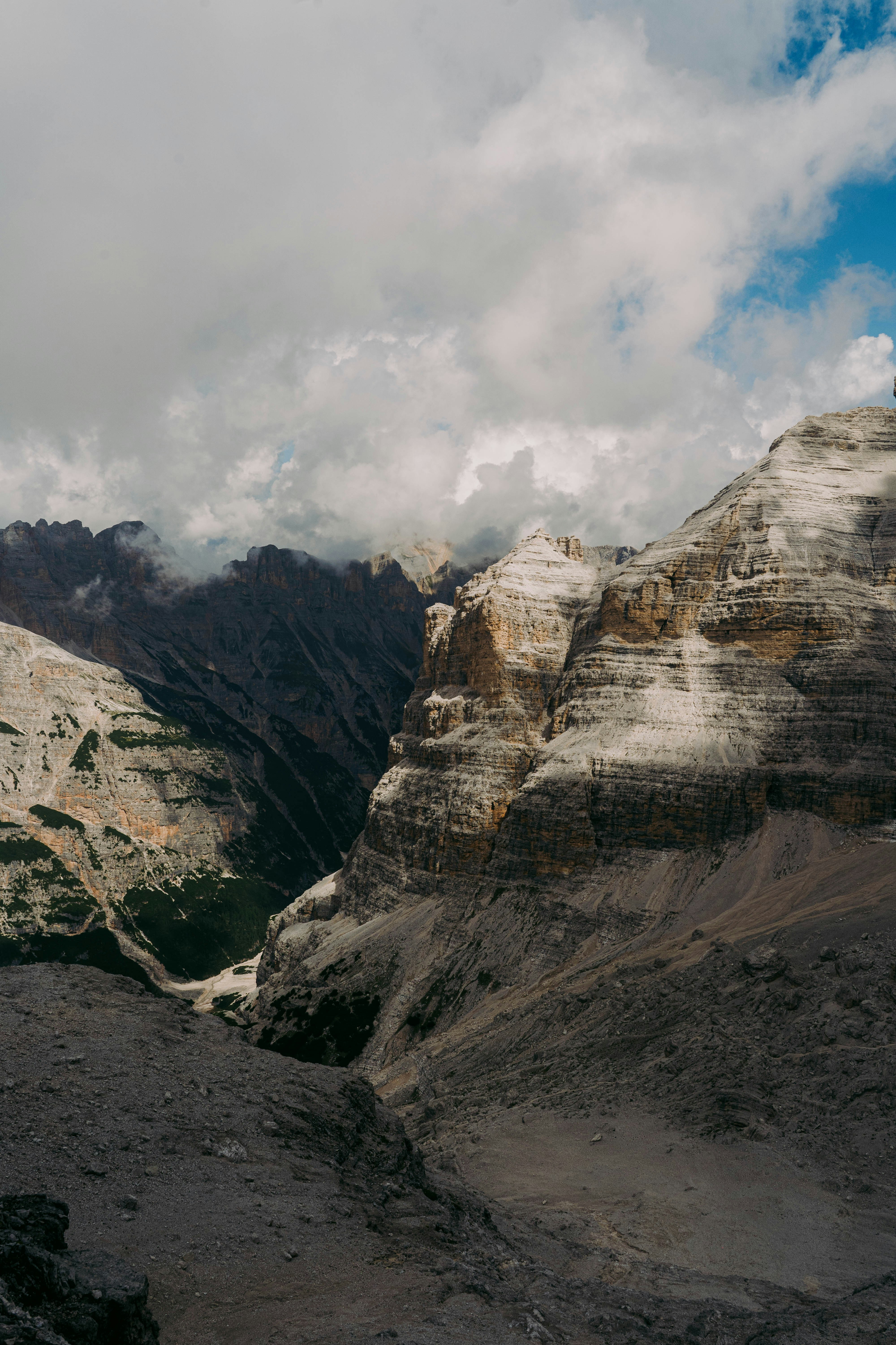 Rugged Rim: Sunlit Strata Along a Mountain Crest