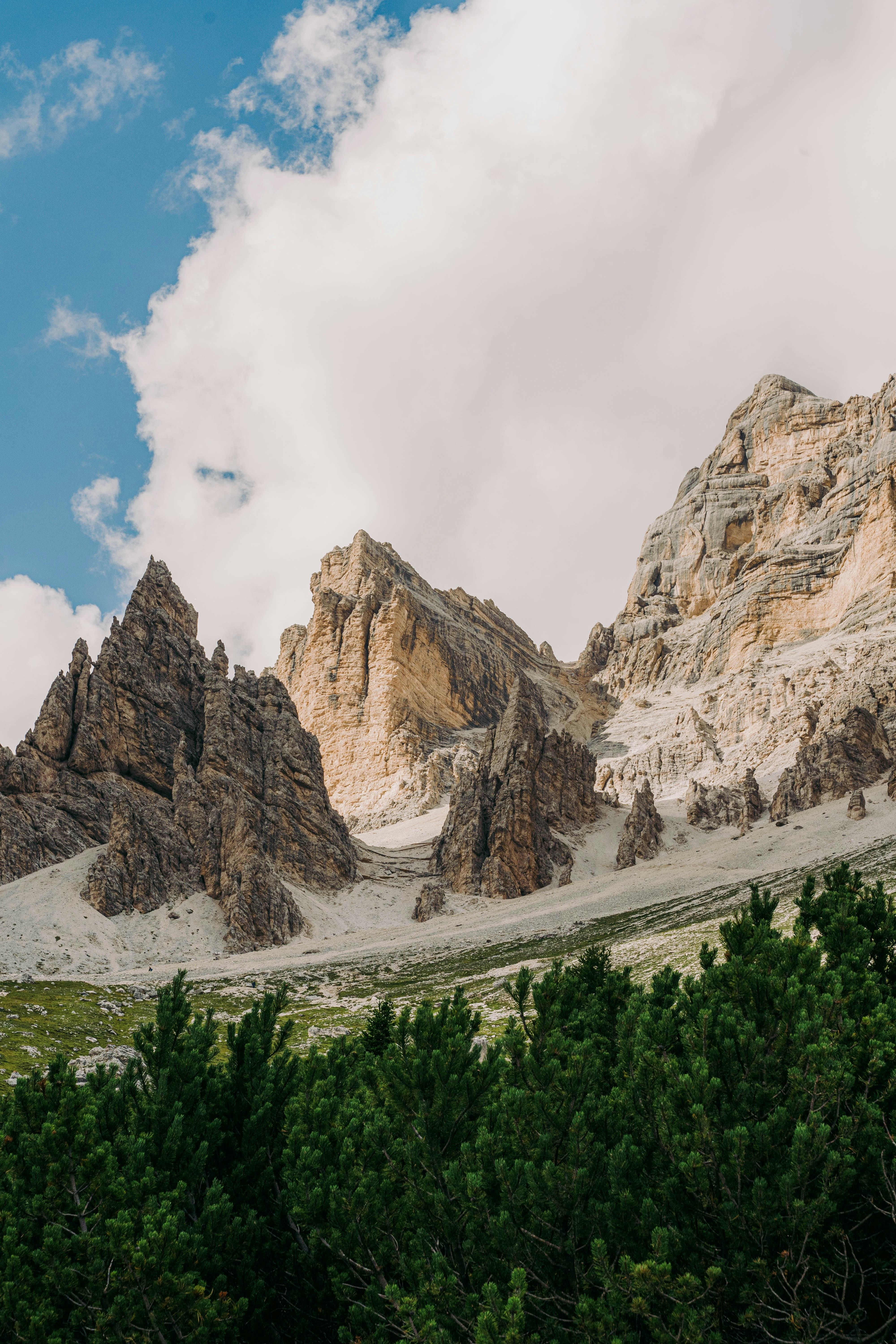 Stone Spires Beneath a Wedge of Sky