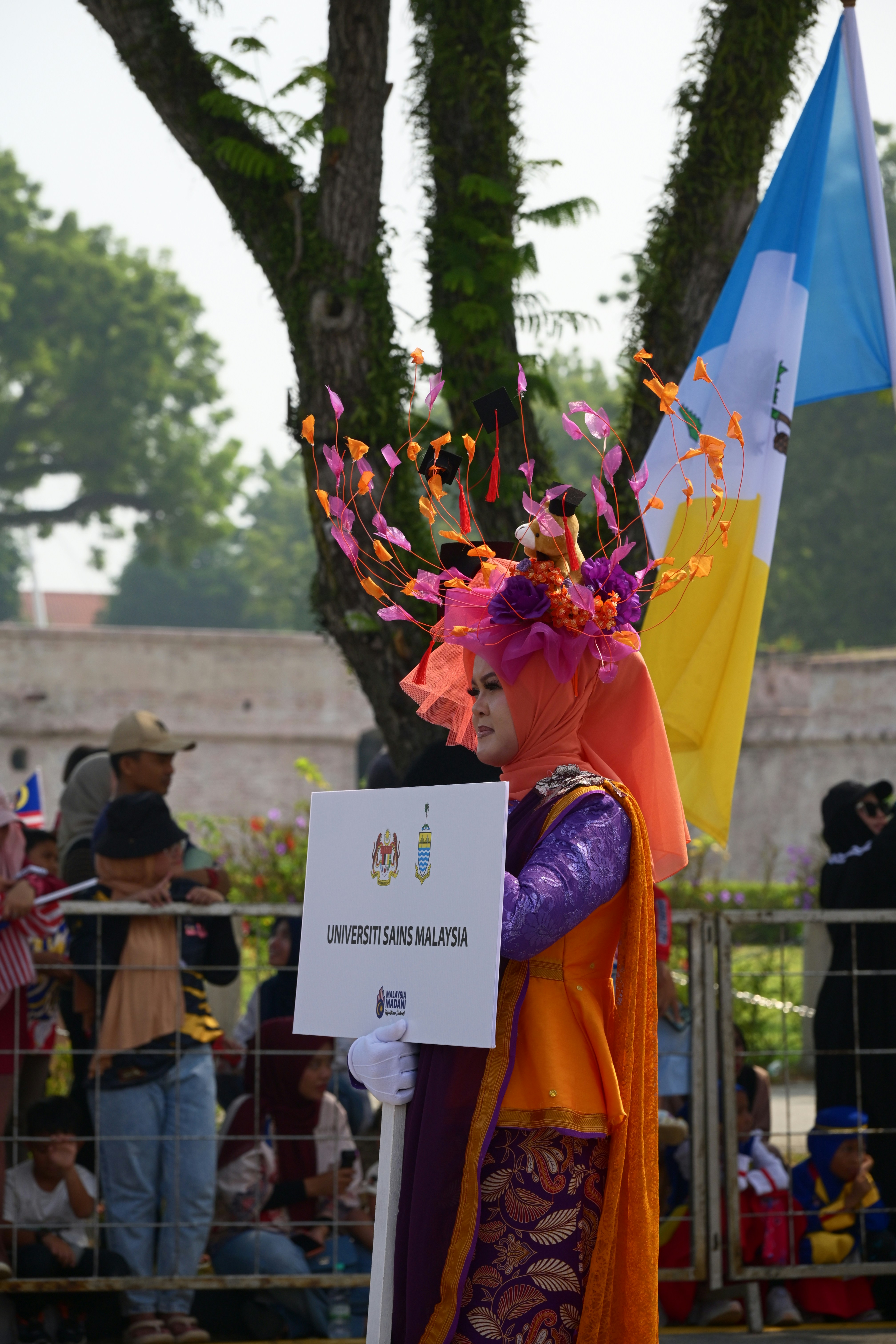 Colorful Headdress at a Cultural Parade