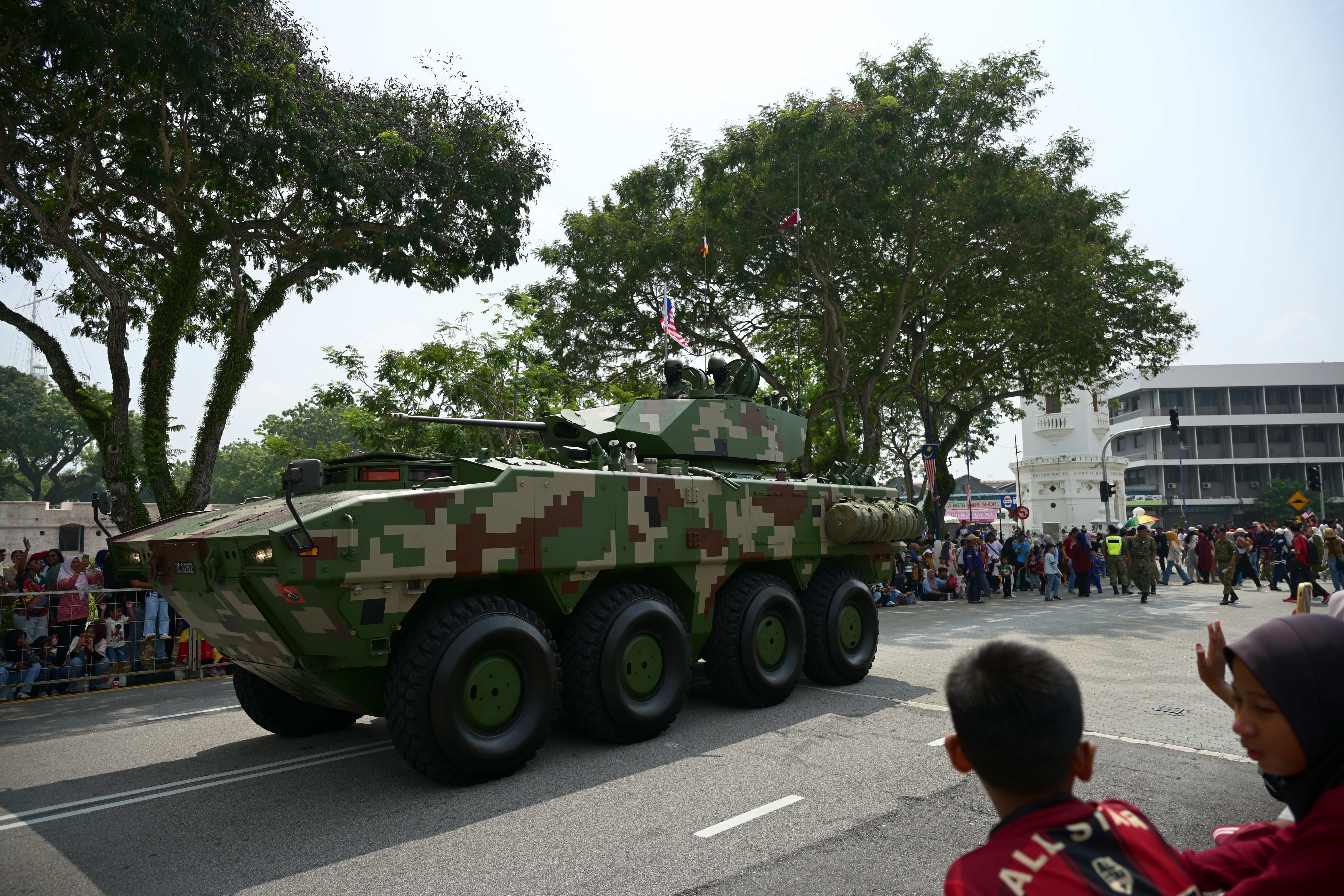 CAMO leviathan on parade: a rolling fortress under the crowd’s gaze