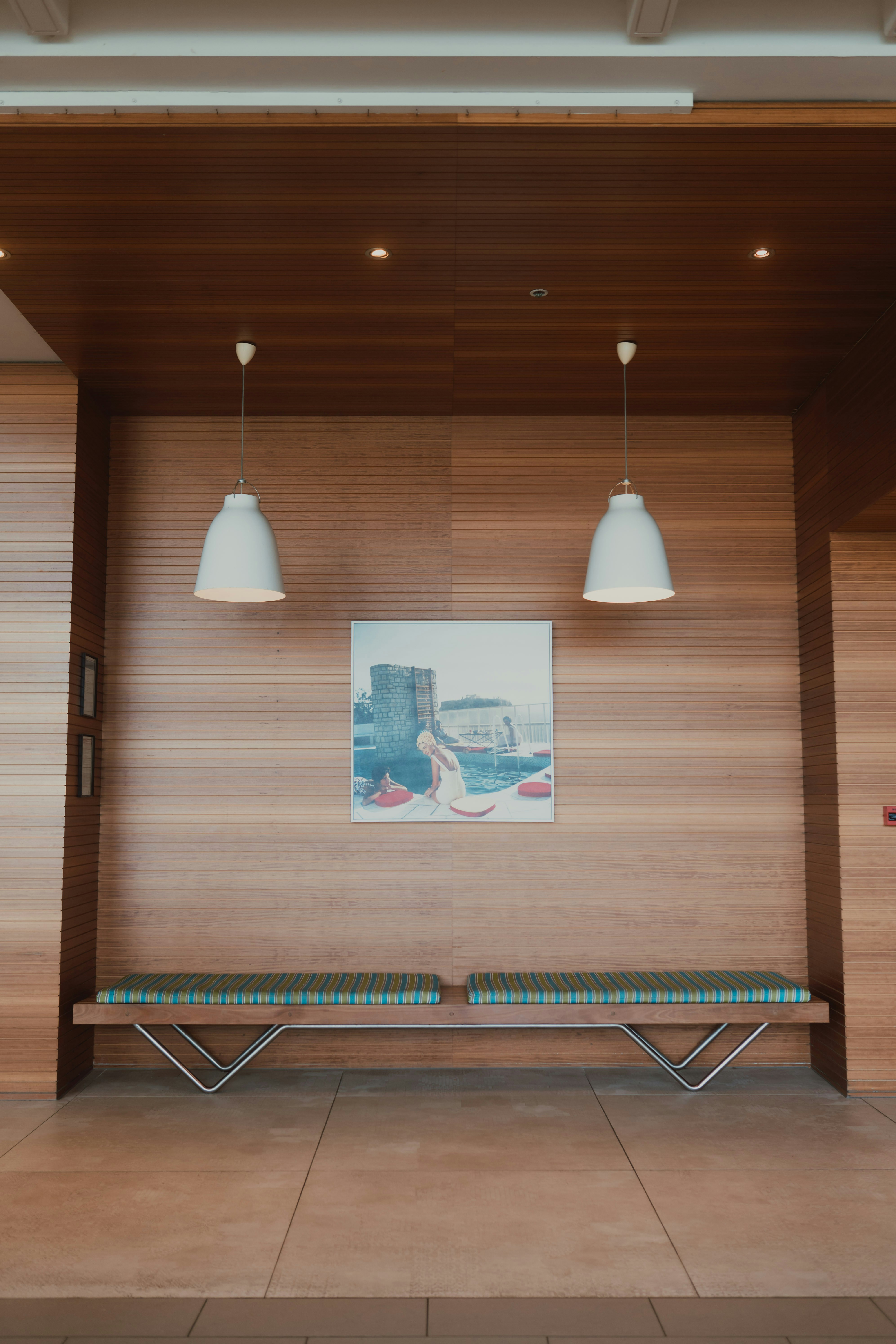 Symmetrical Lobby Nook with Central Artwork
