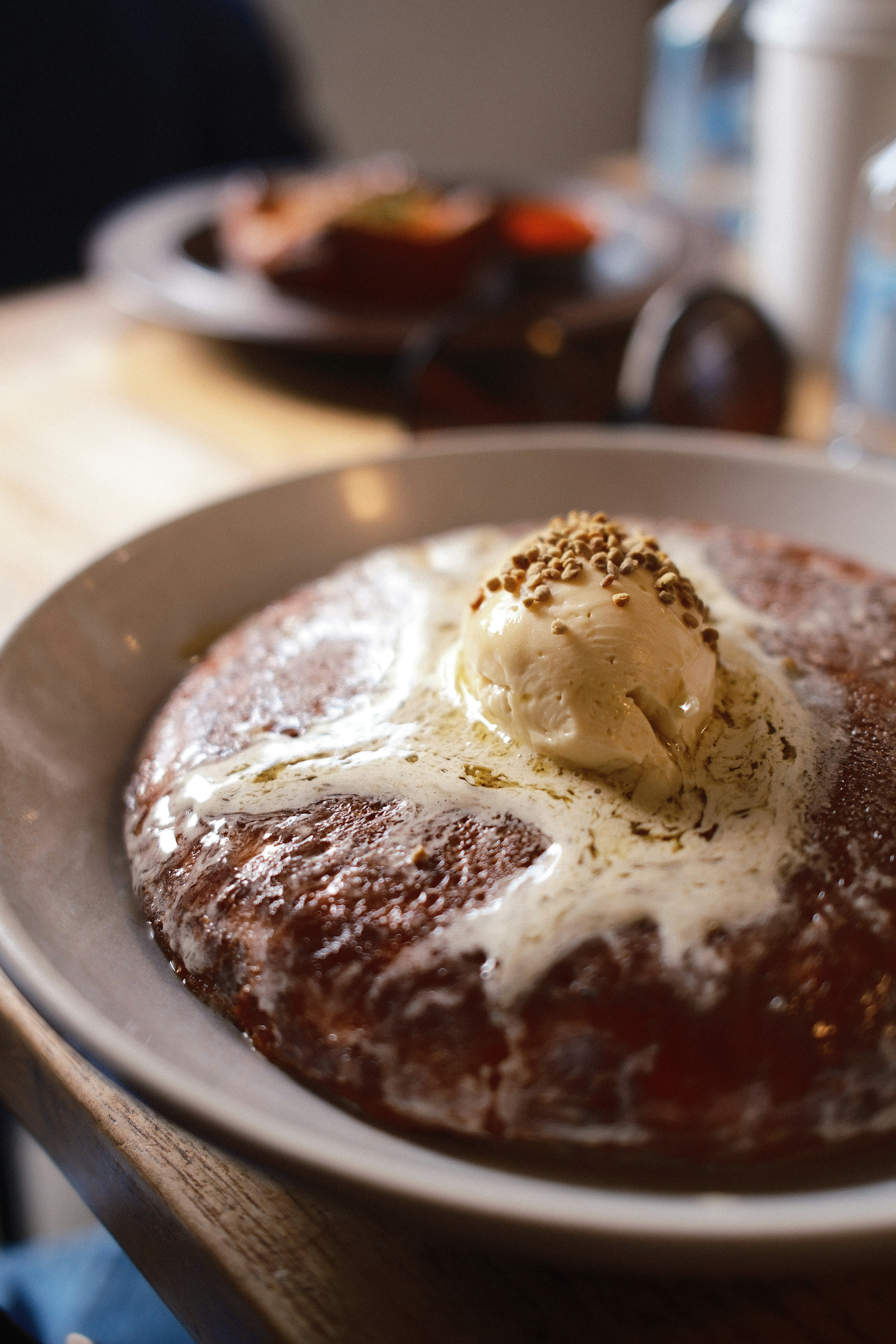 Molten Banana Wready: Sweet Scoop on a Sunlit Pancake
