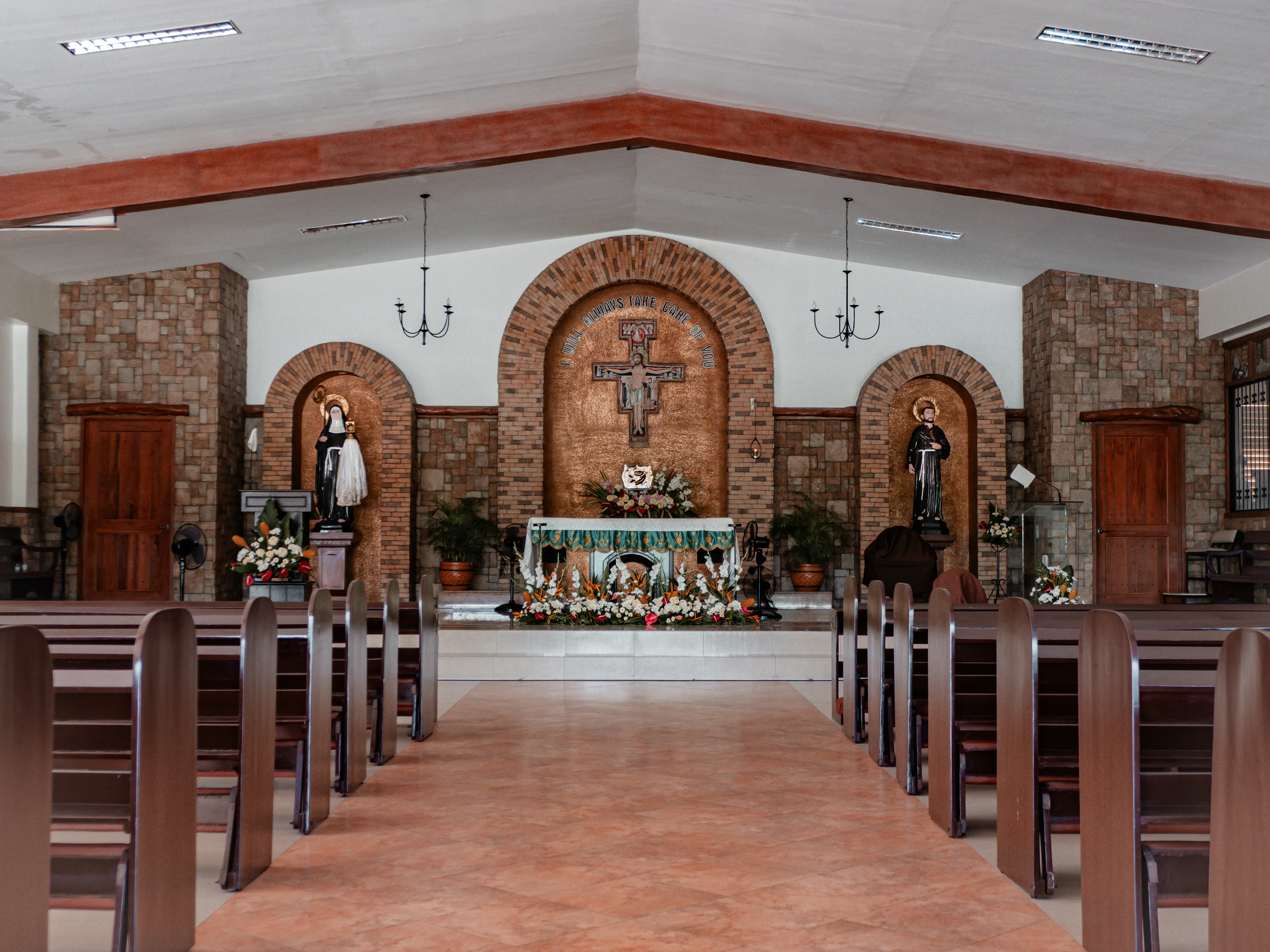 Centered Altar Within a Quiet Chapel