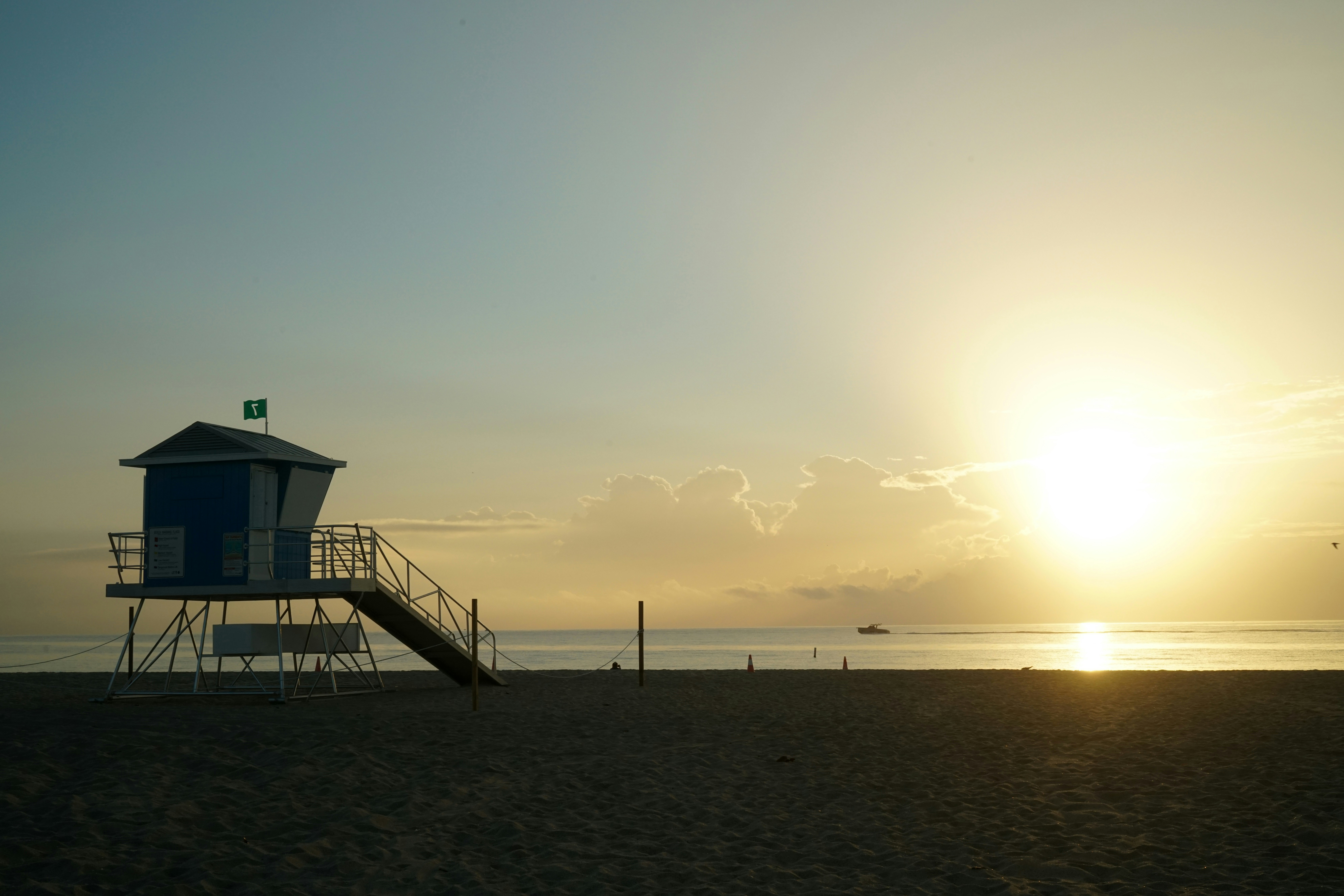 Sunset Over the Lifeguard Tower