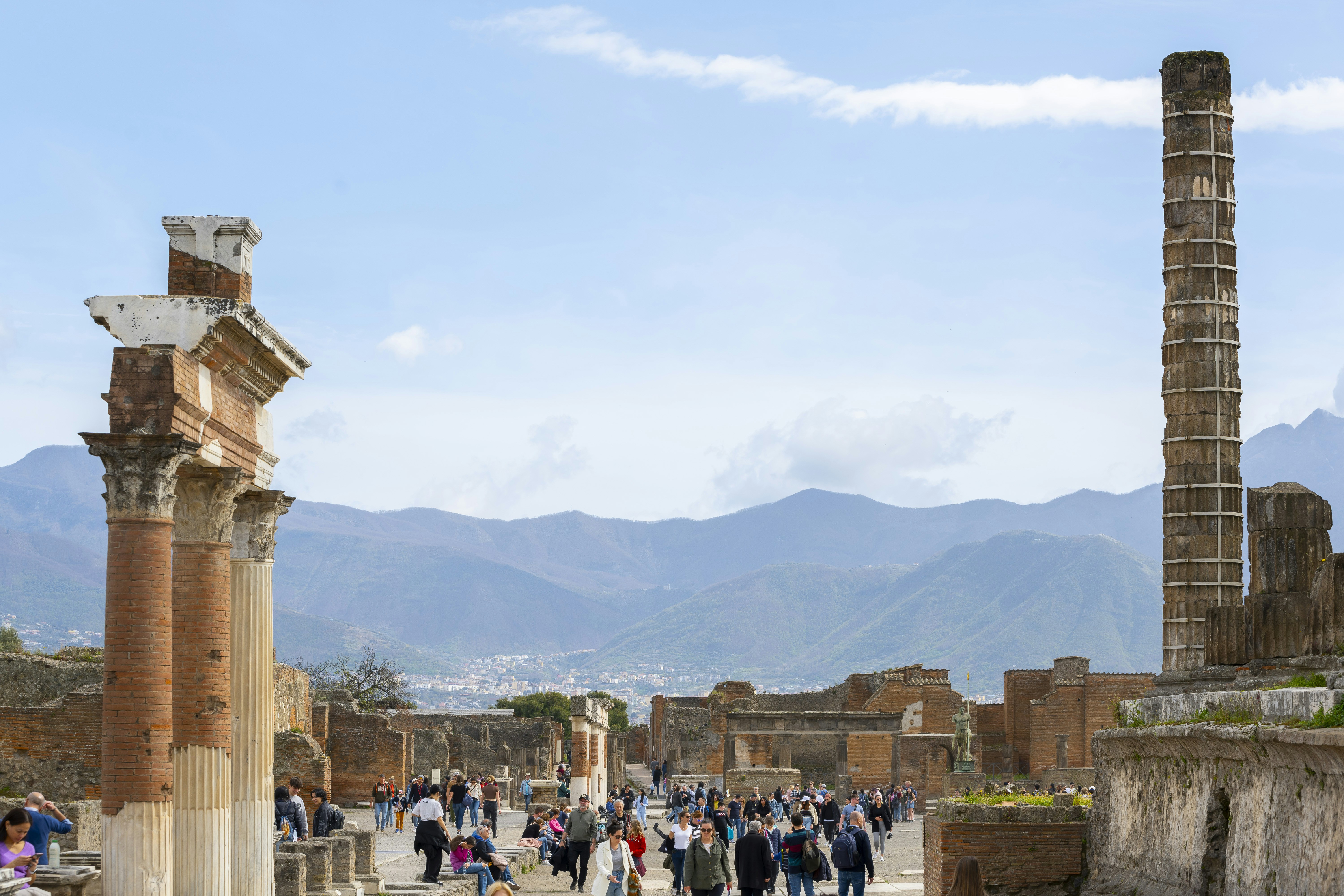 Ruins of the Forum: Echoes of Travelers Beneath Mountain Mists