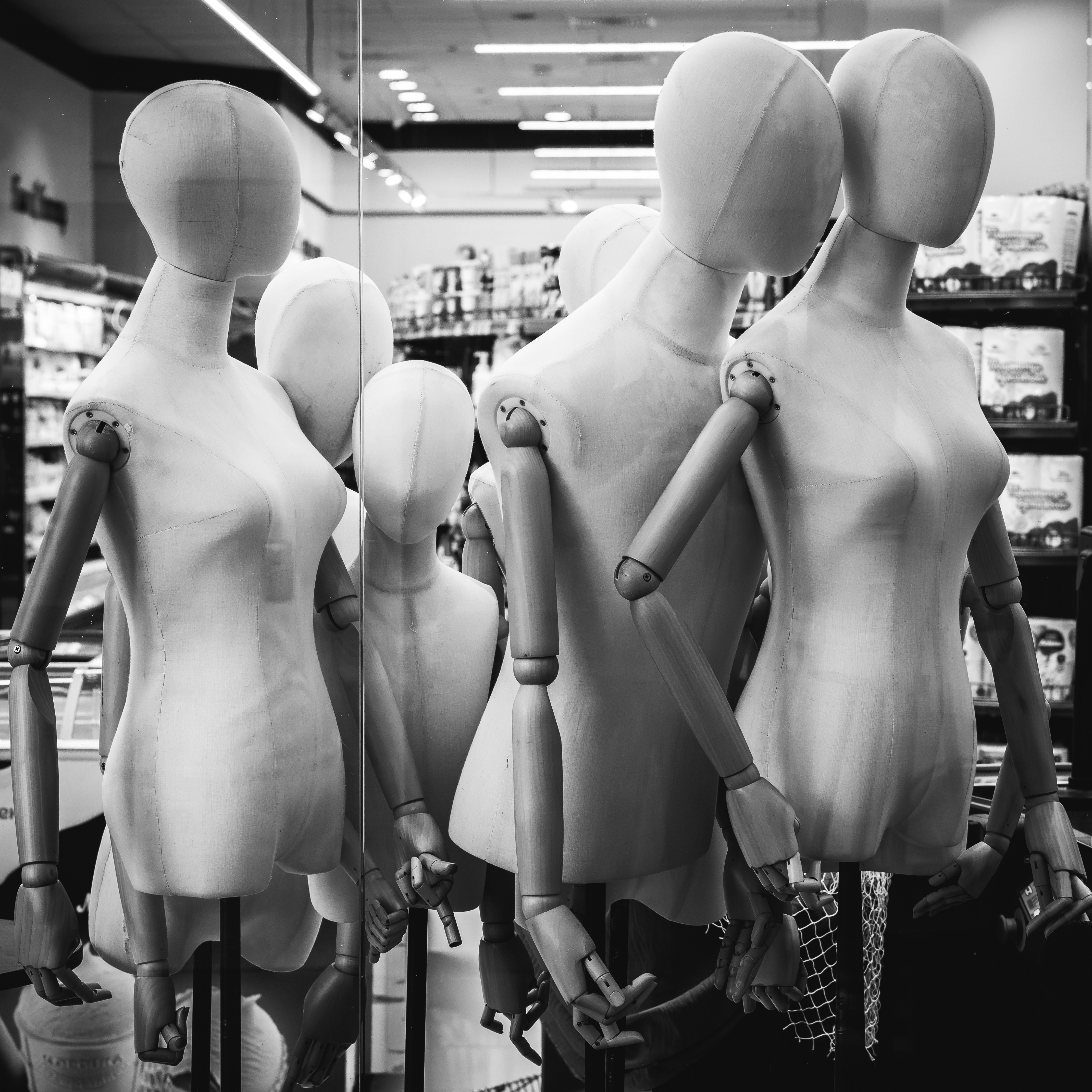 Mannequin Choir in a Retail Studio