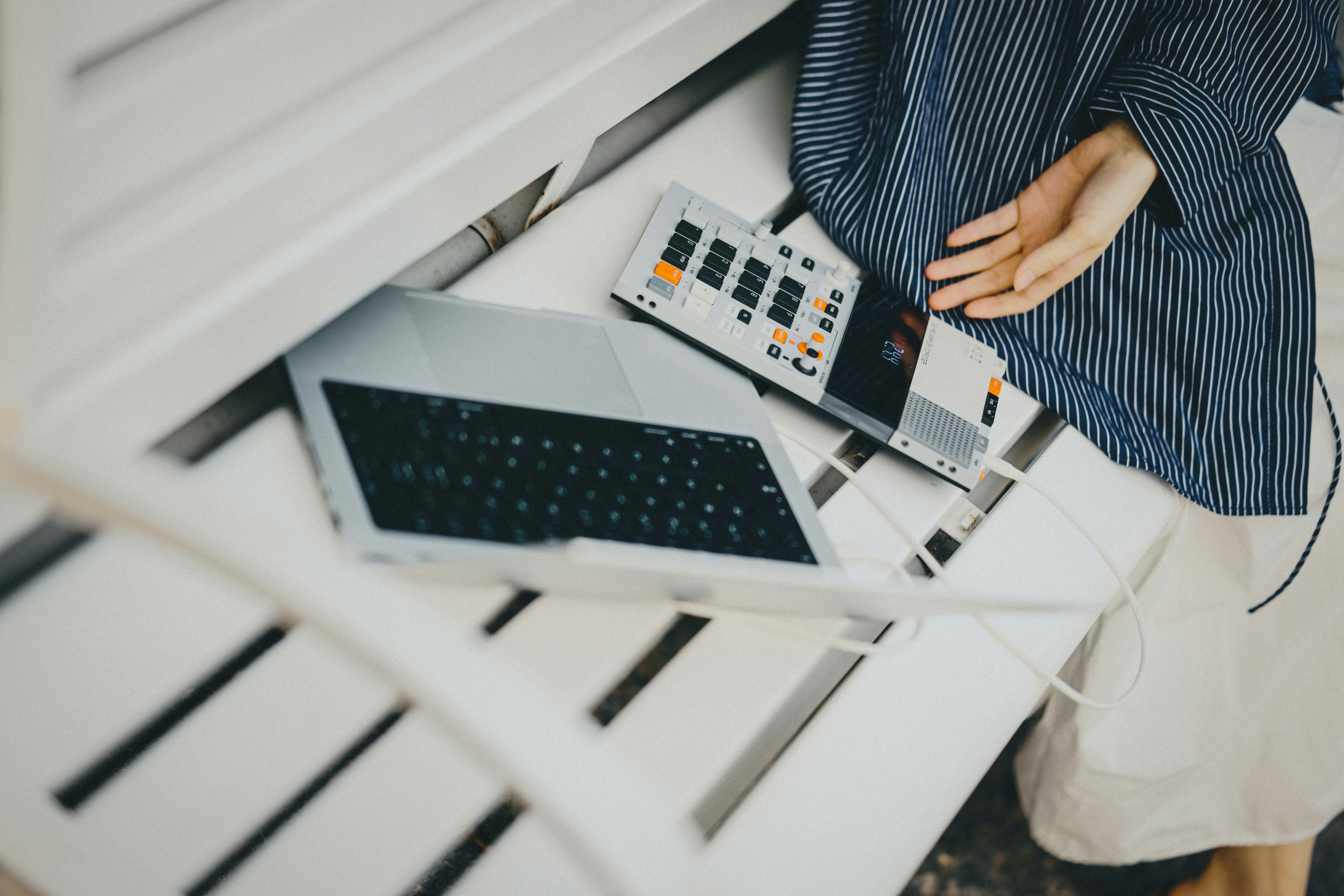 Pocket Studio: A hands-on moment with portable music gear and a laptop
