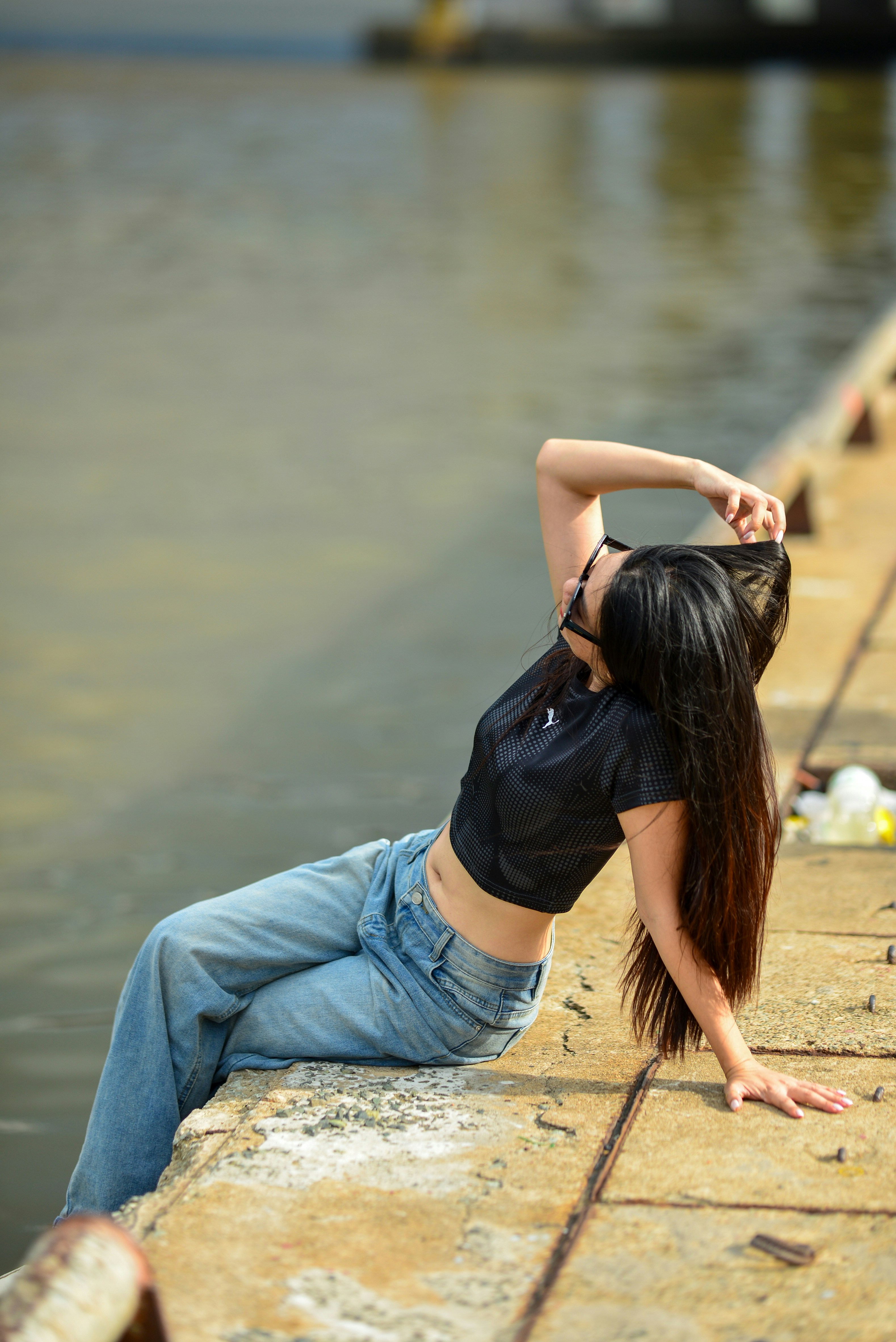 Leaning Figure by the Water’s Edge
