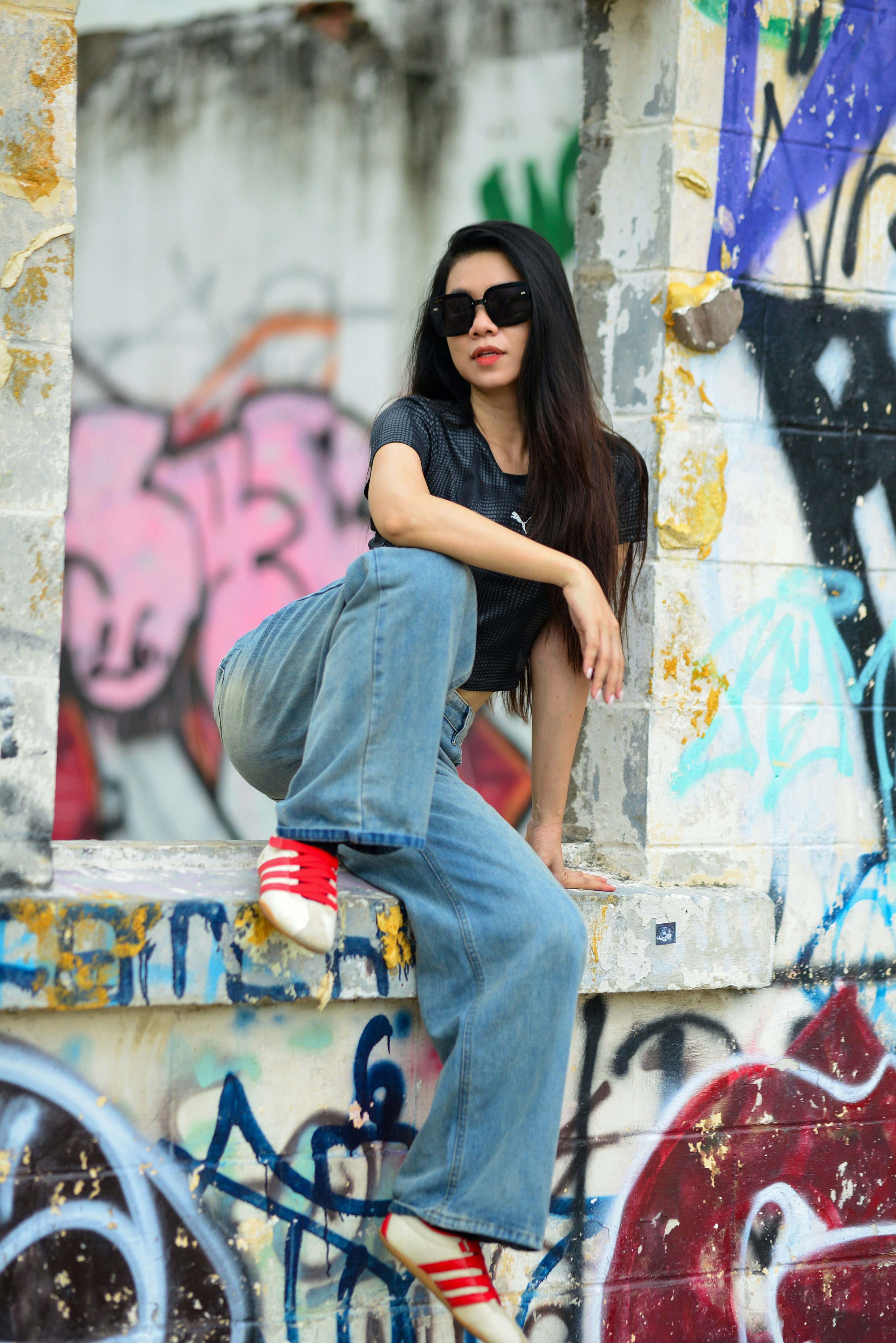 Graffitied Stairway Reverie