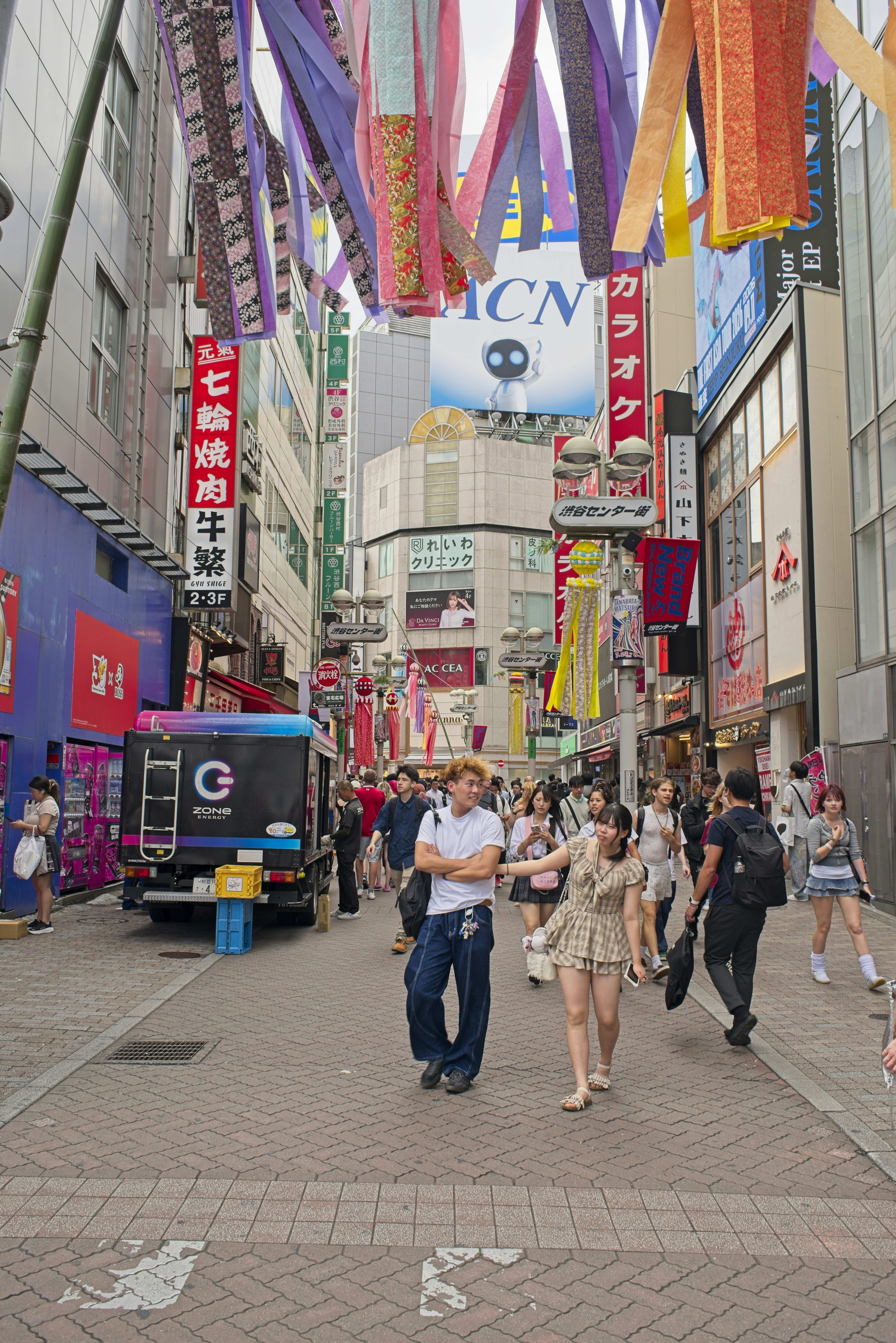 Colorful Joy in the Pedestrian Arcades