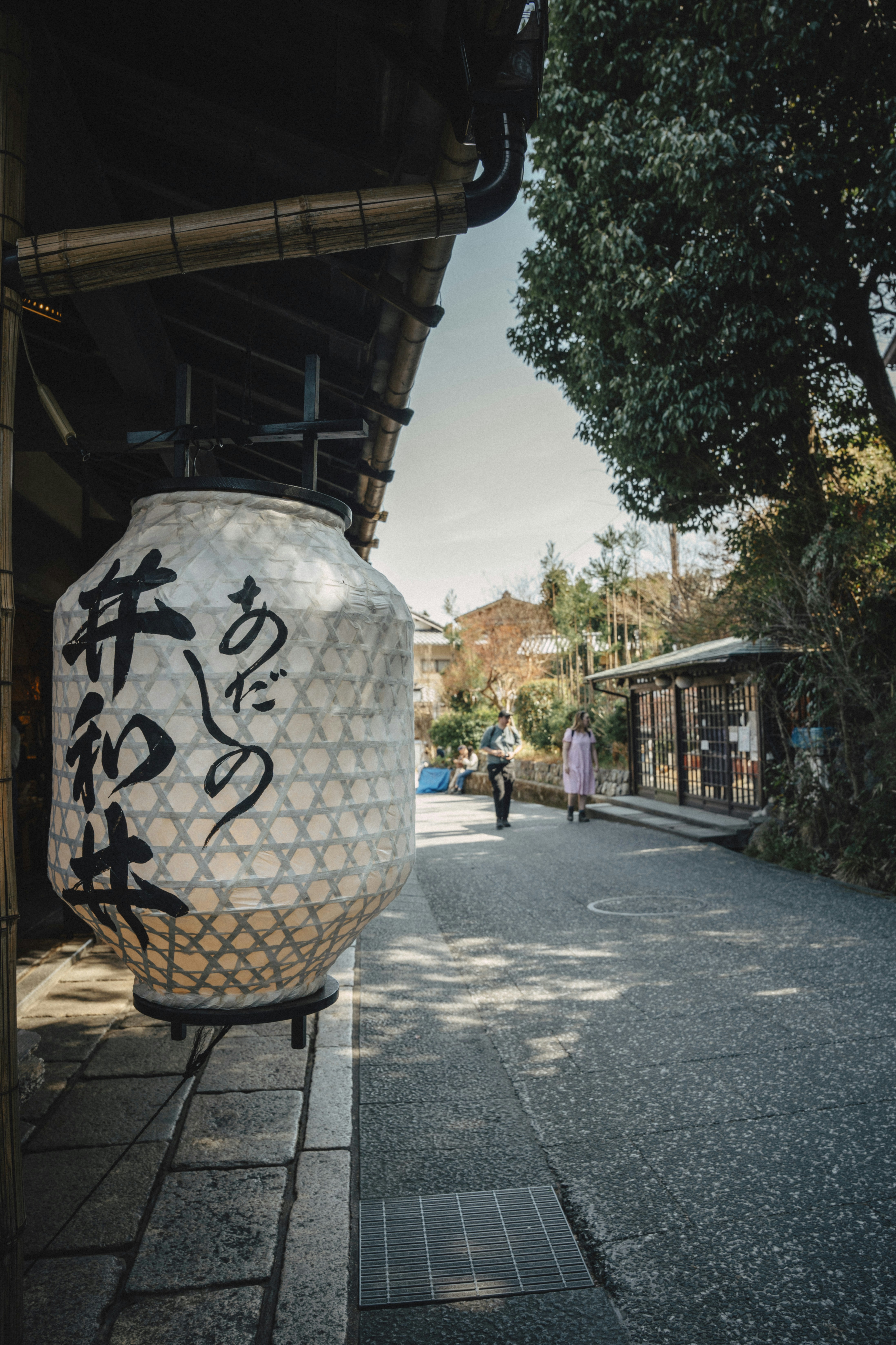 Lantern-Comforted Street in a Quiet Japanese Quarter