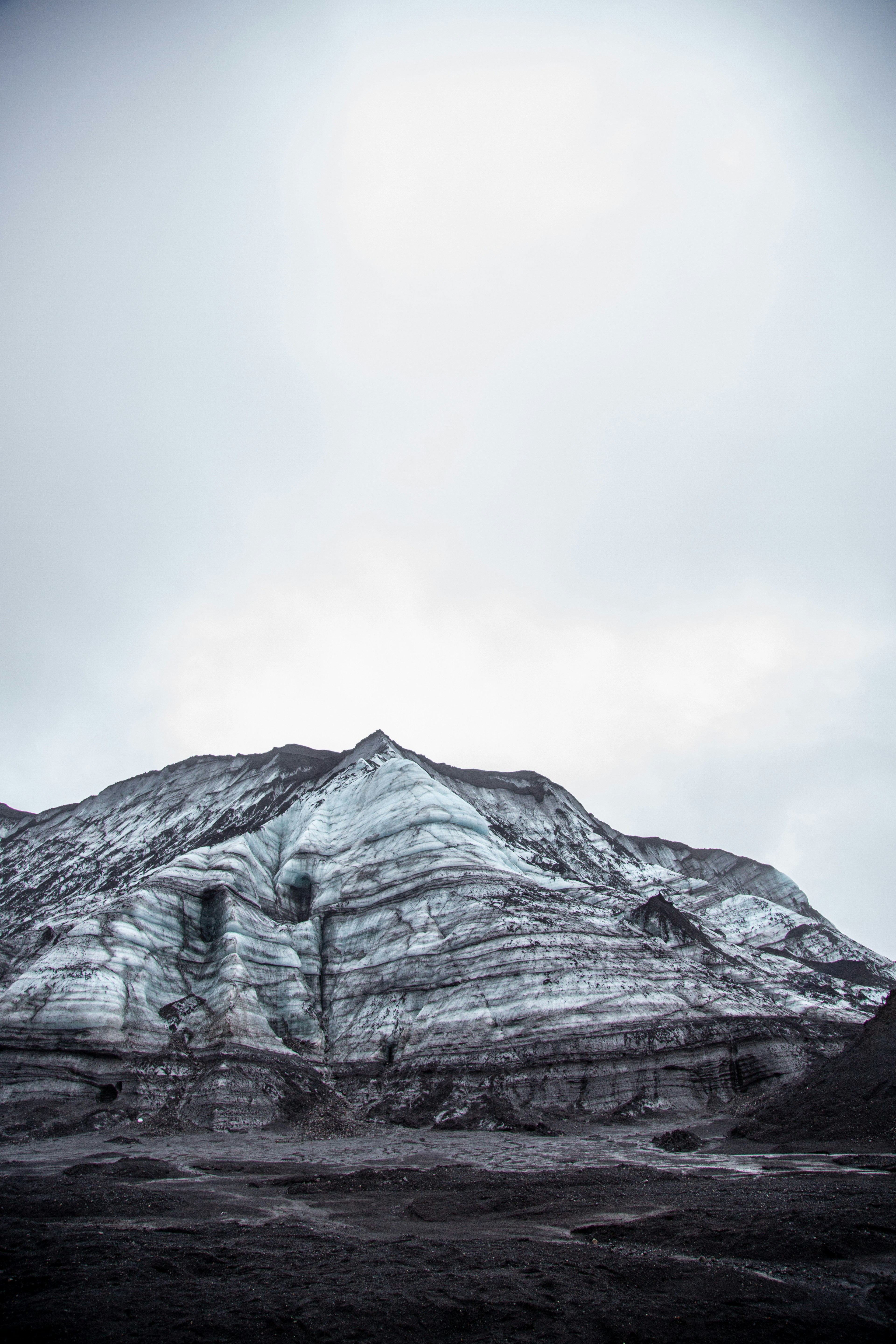 Glacial Prominence: Winter Ice Carved by Wind and Light
