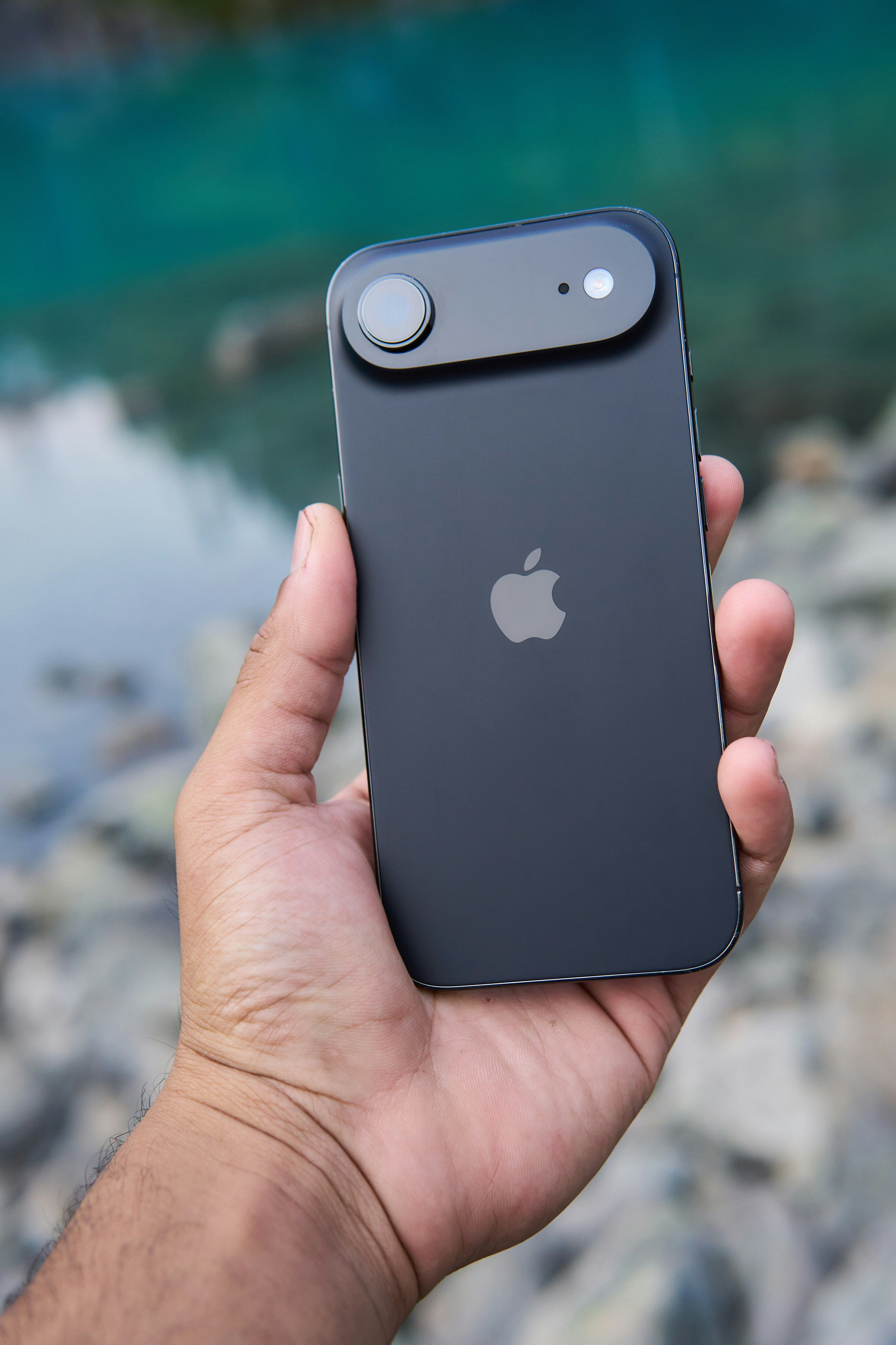 Holding a Quiet Moment: An iPhone by a Lake