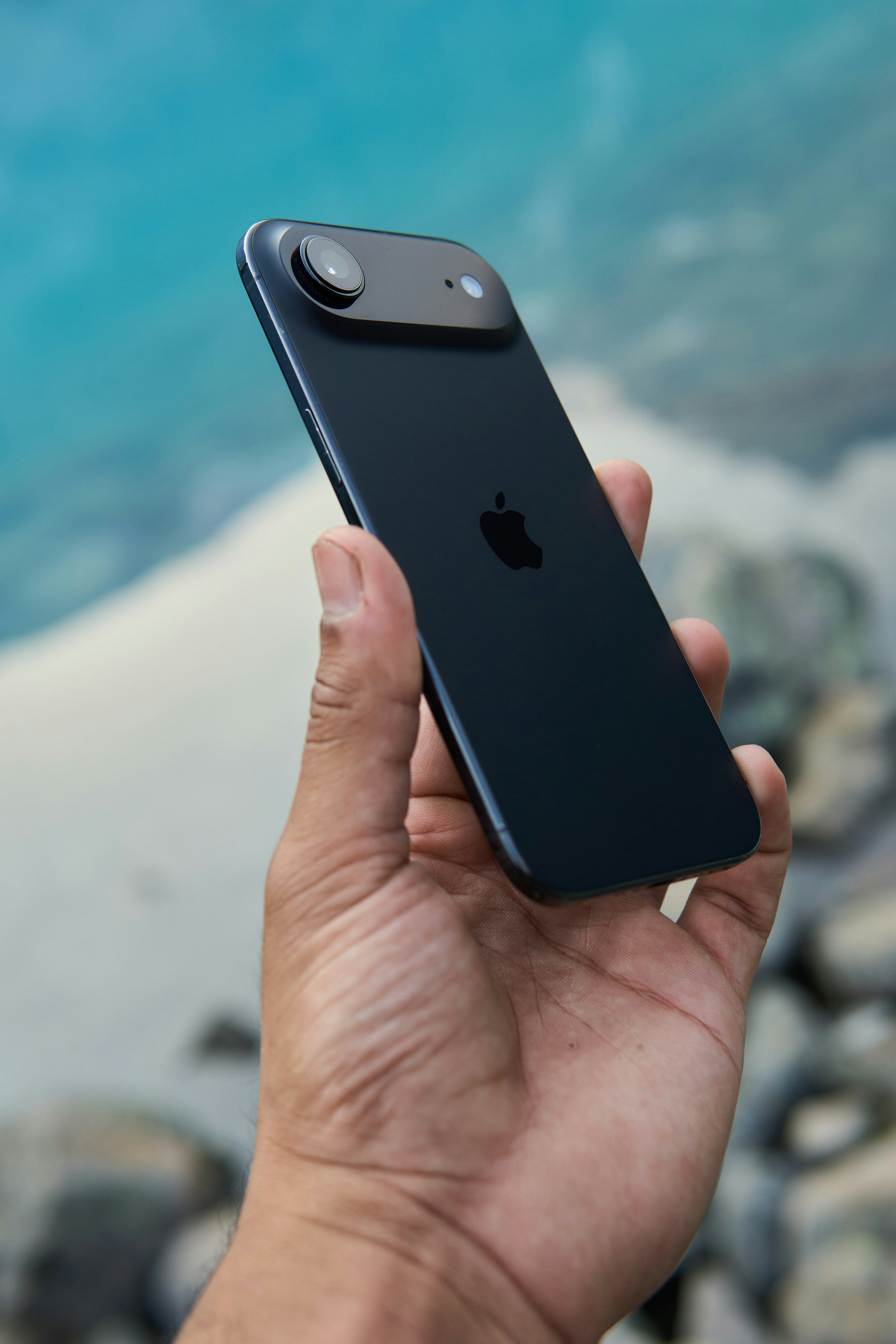 Hand-Held iPhone Seascape: A Quiet Moment with a Dark Device