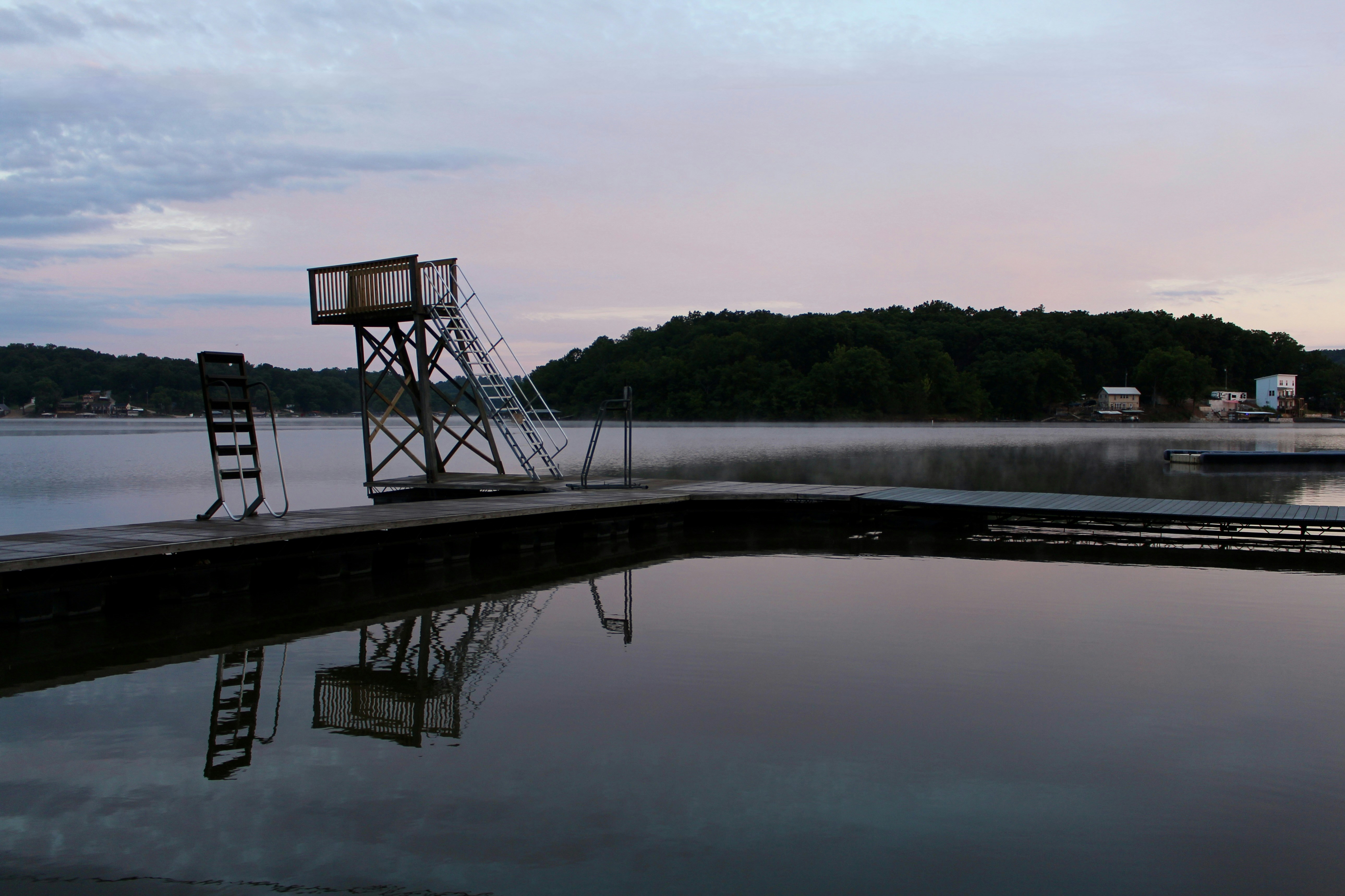Silent Pierlines at Dawn: A Balance of Water and Wood