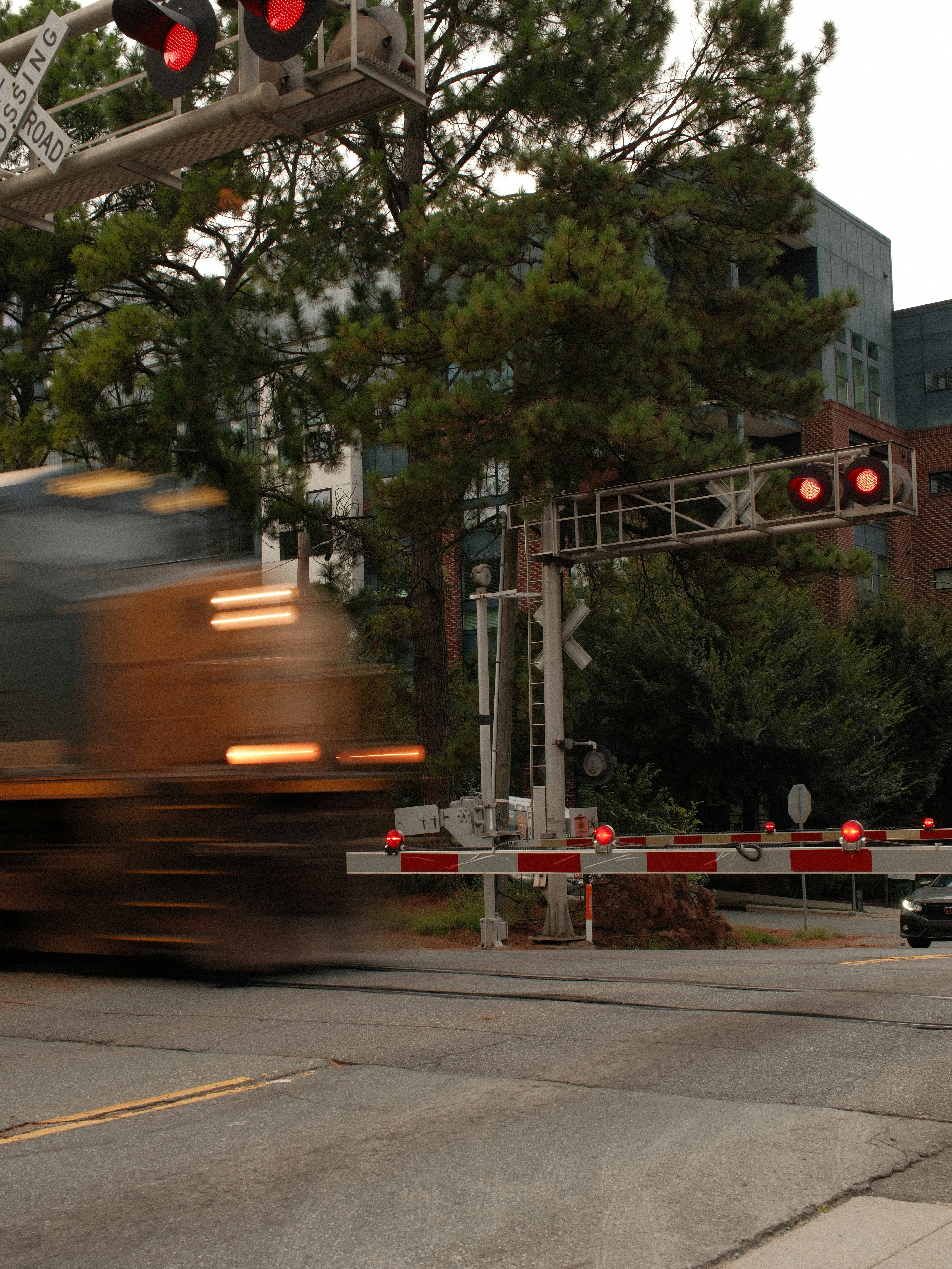 Blurred Freight in the Crossing