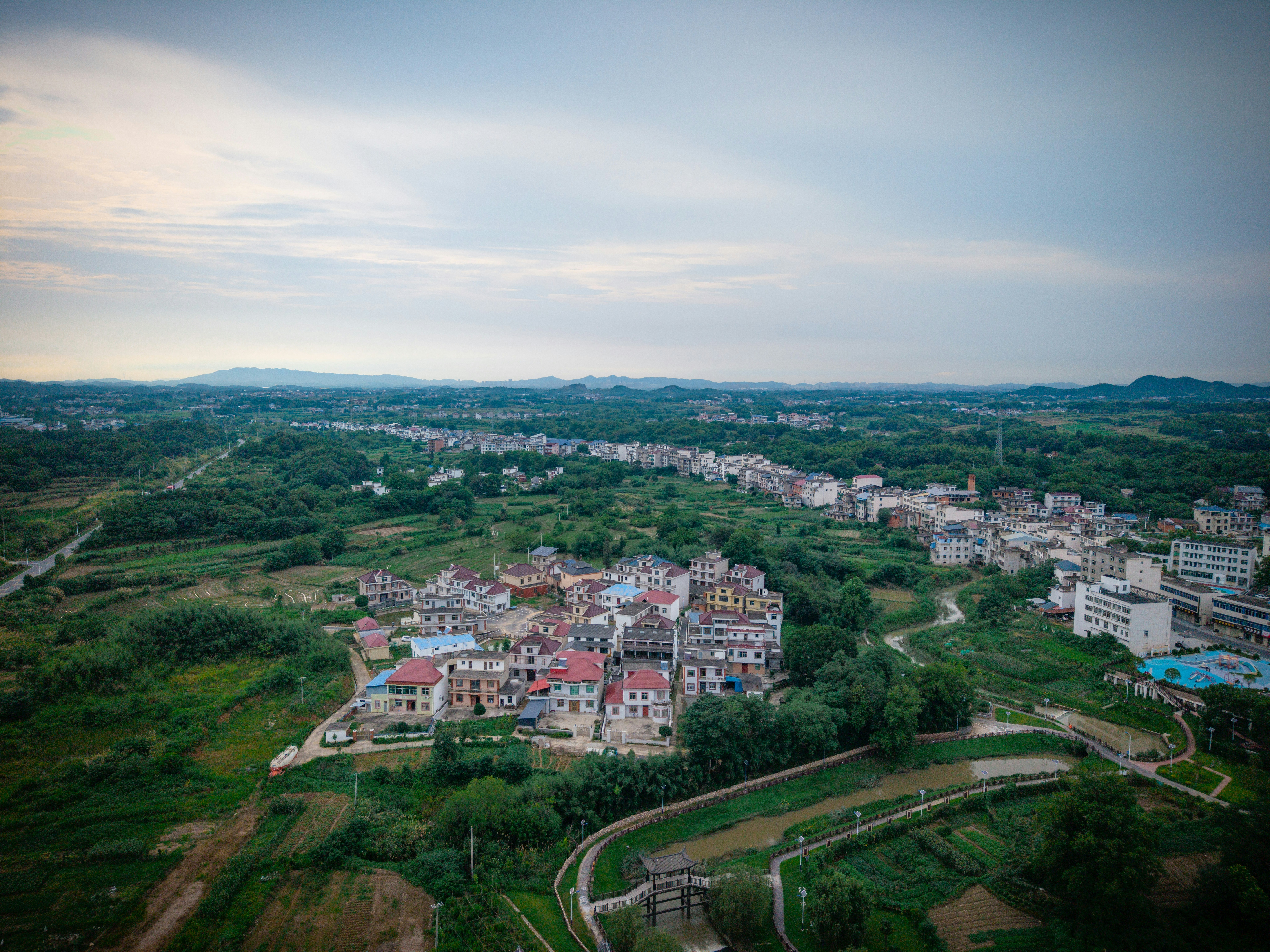 Terraced Suburbia: Aerial Snapshot Over a Patchwork of Homes
