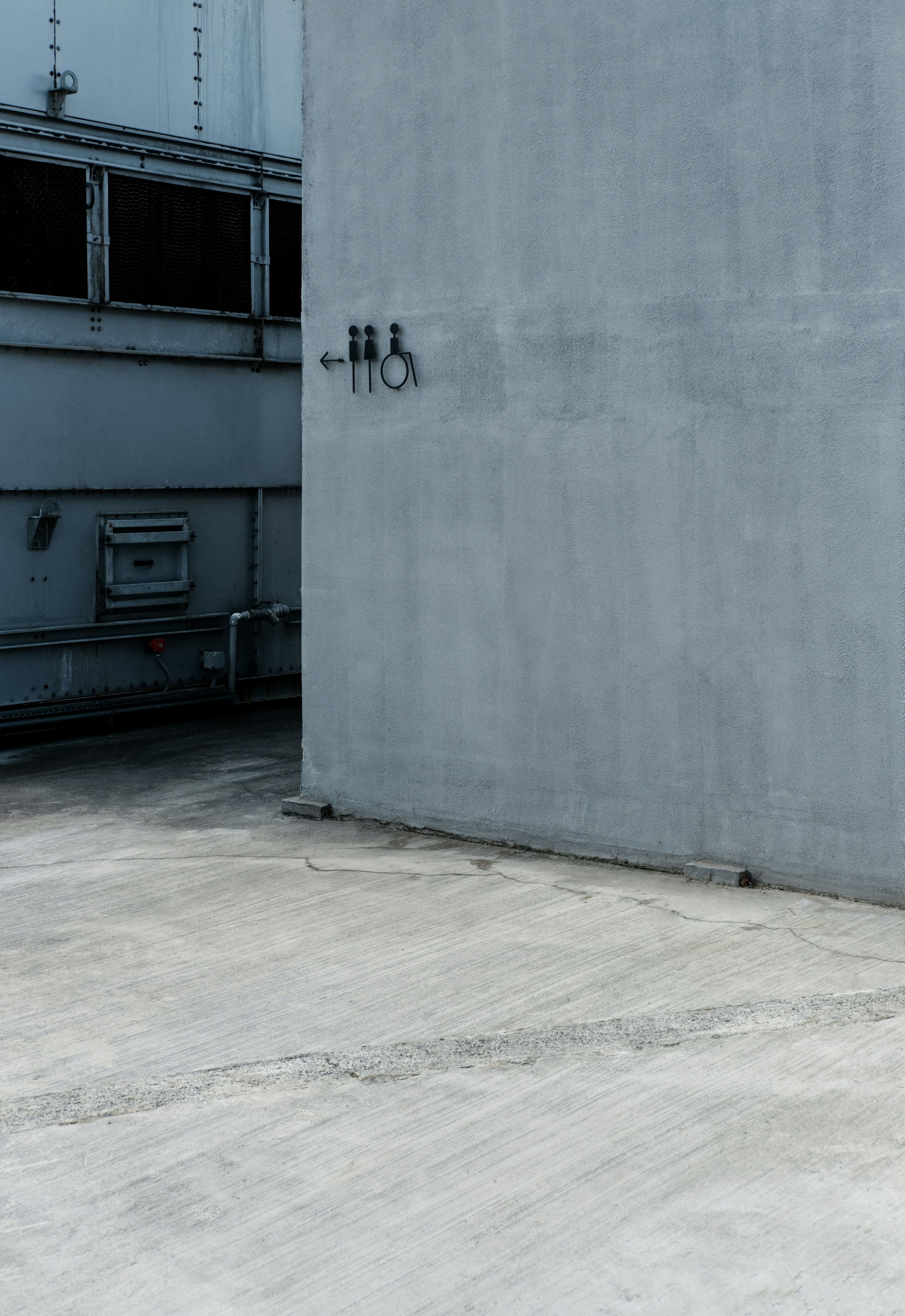 Industrial Wall and Utility Corridor