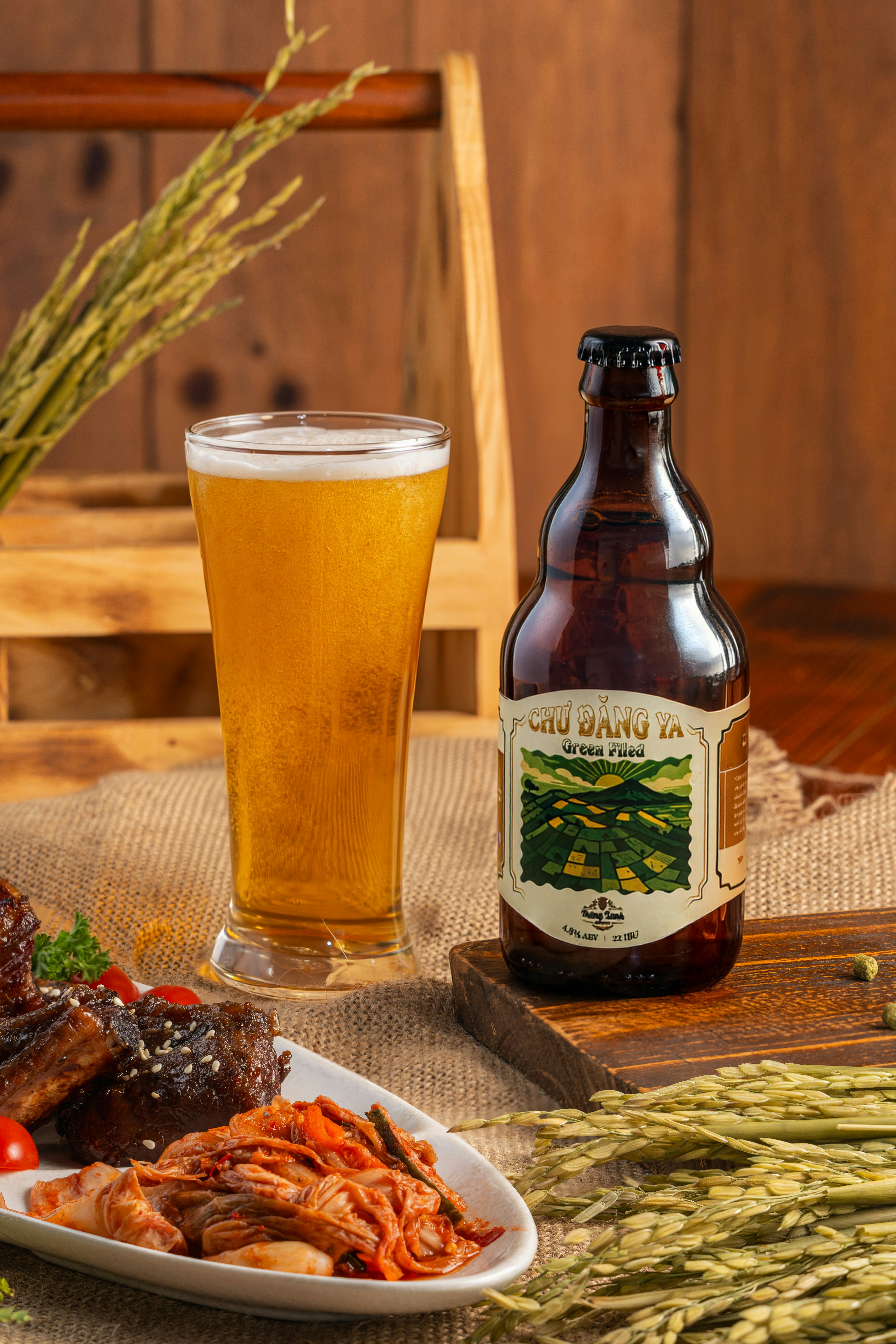 Amber Brew at the Rustic Table