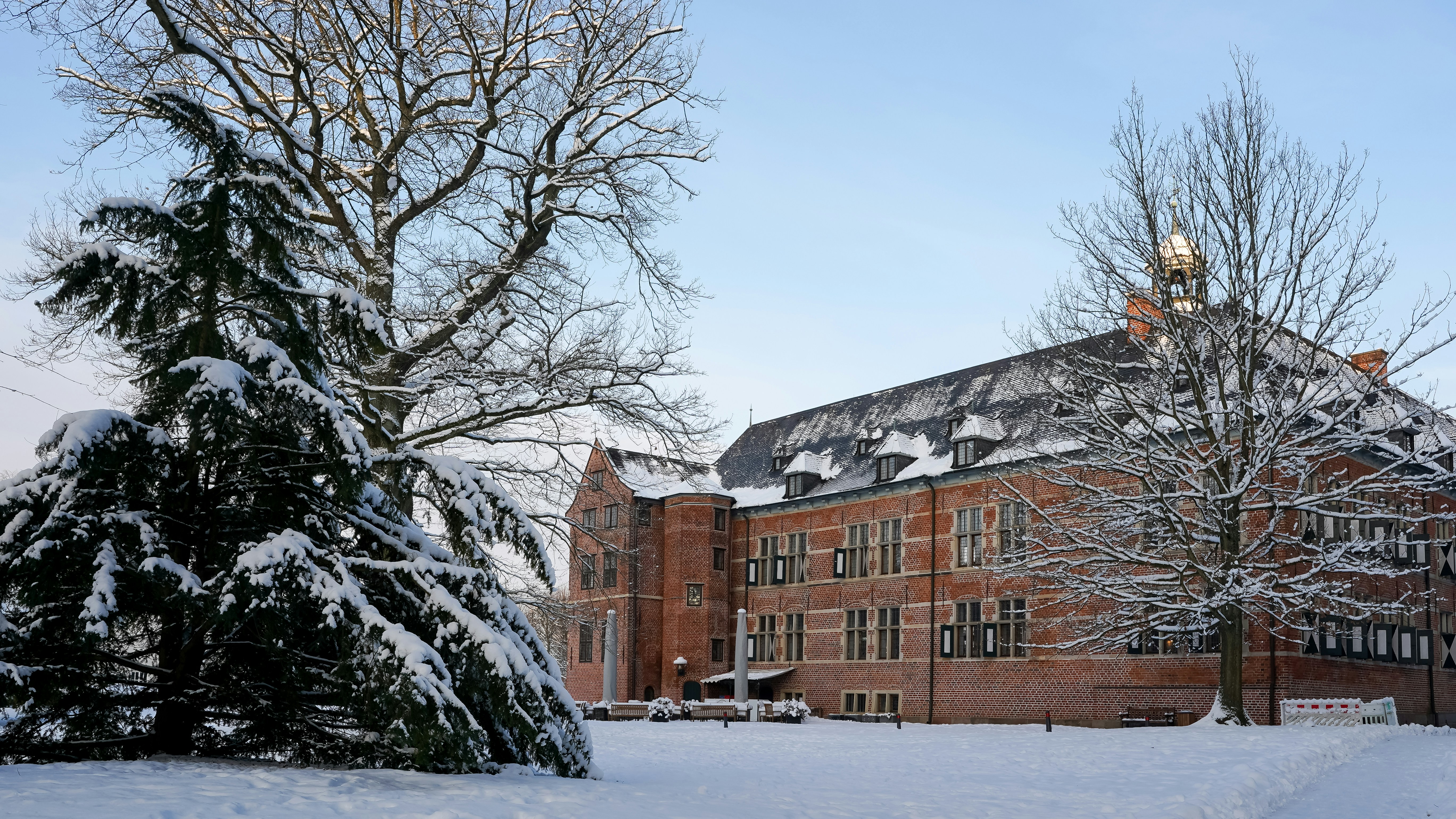 Brick College in Winter Silence