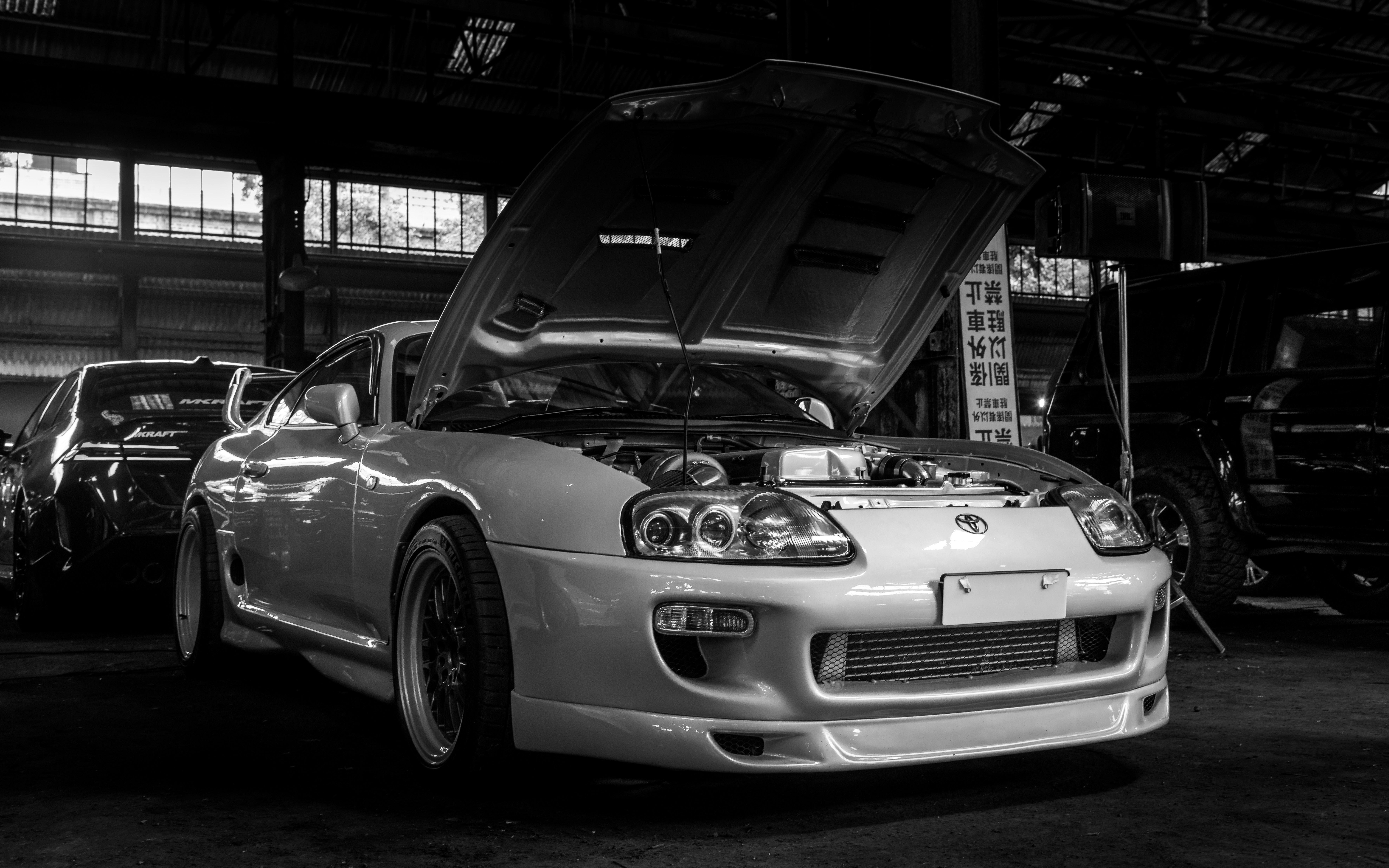 Iron Grace: A Subtly Aggressive Skyline of a Silver Supra