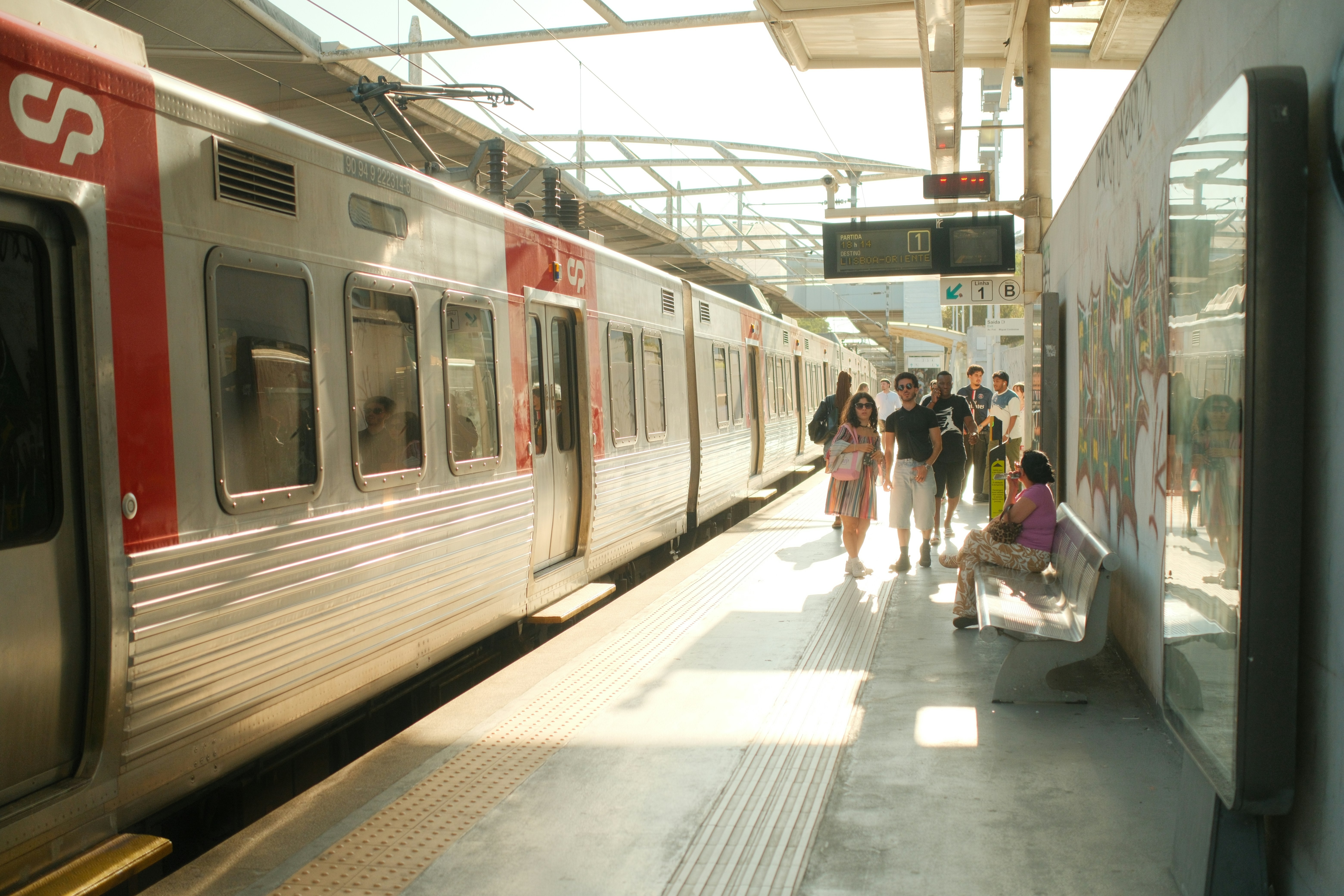 Morning Rush on the City Suburban Platform