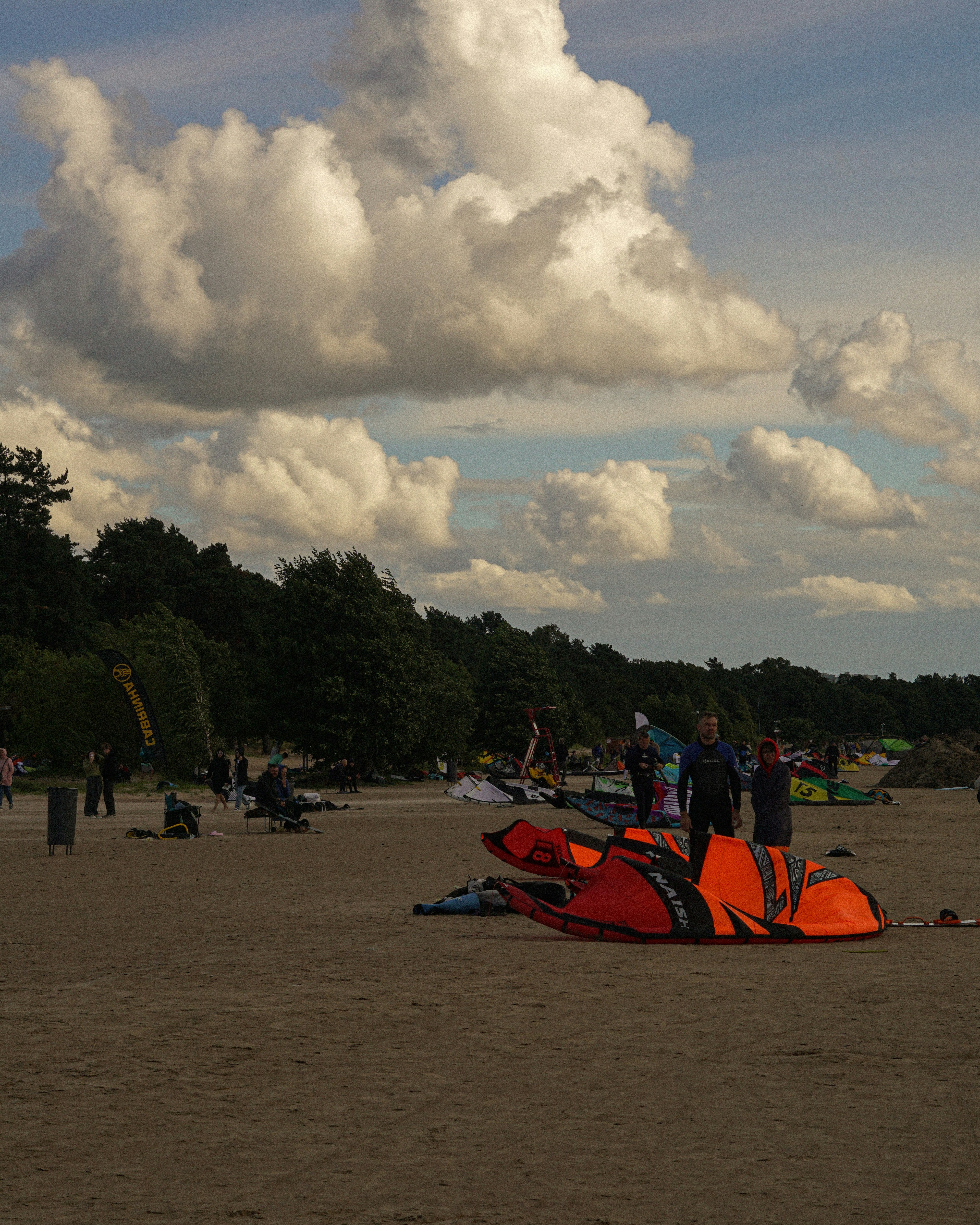 Kite-Sized Color on a Quiet Beach