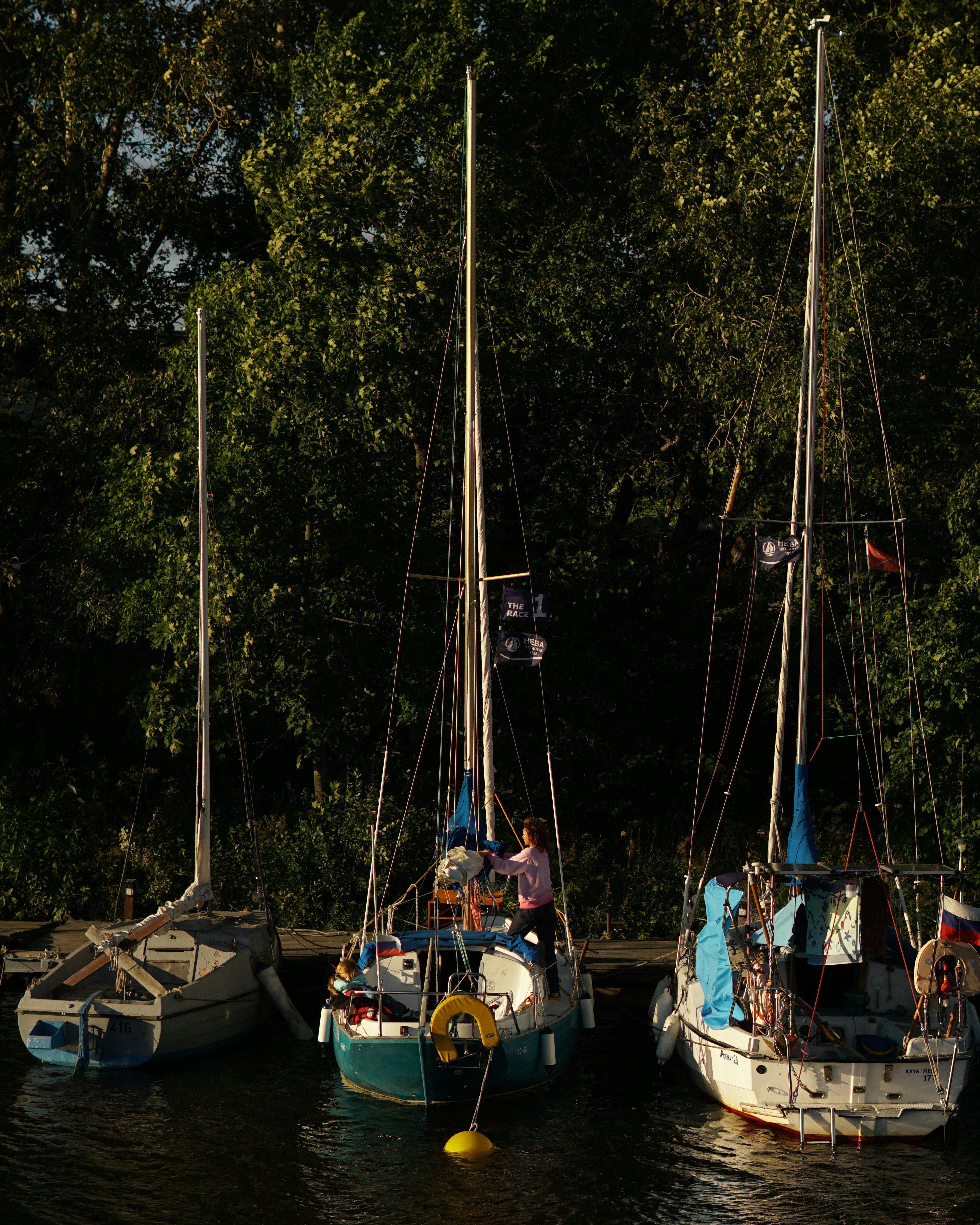 Harbor Dolds and Sails: Quiet Afternoon at the Marina