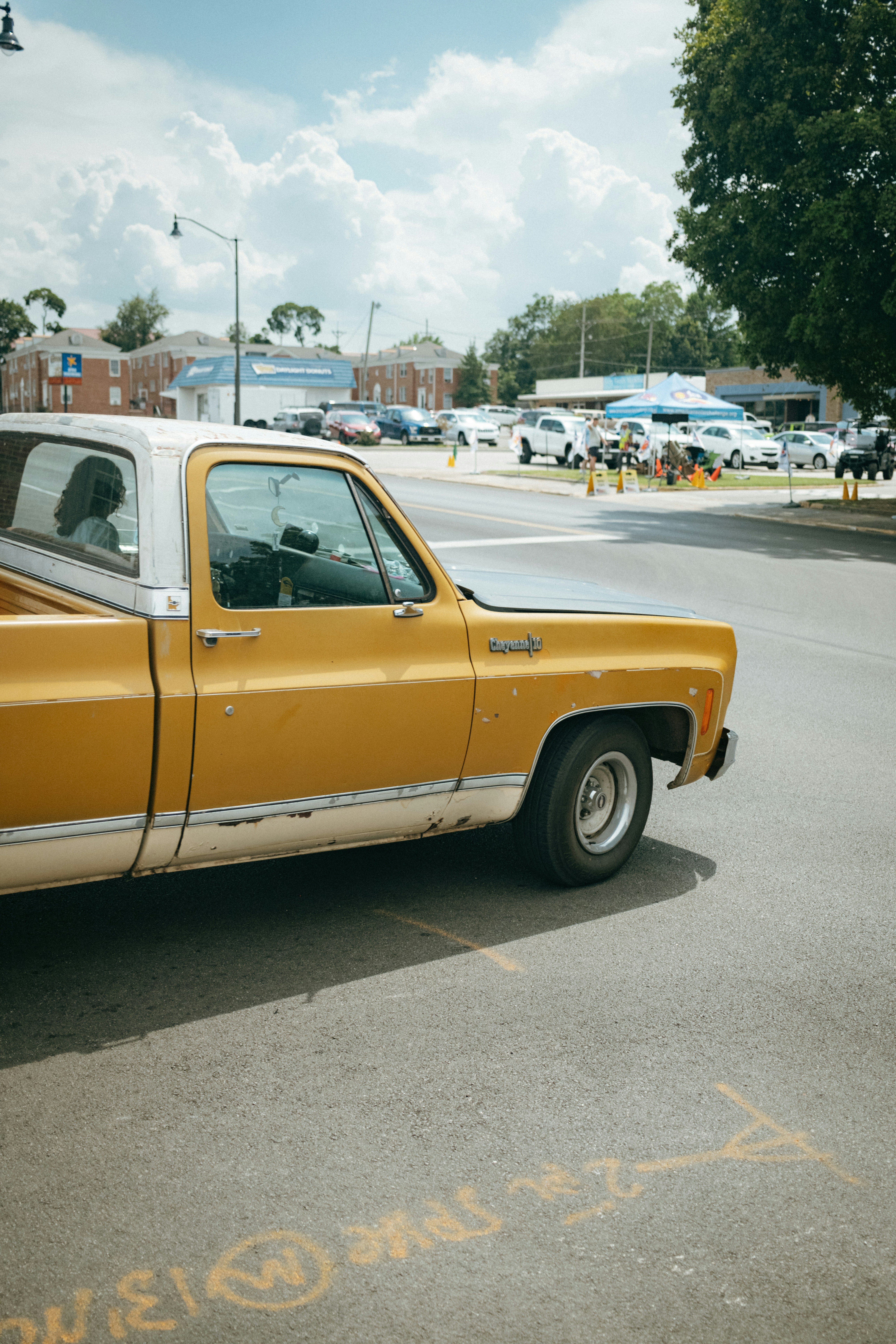 Golden Workhorse in a Quiet Lot