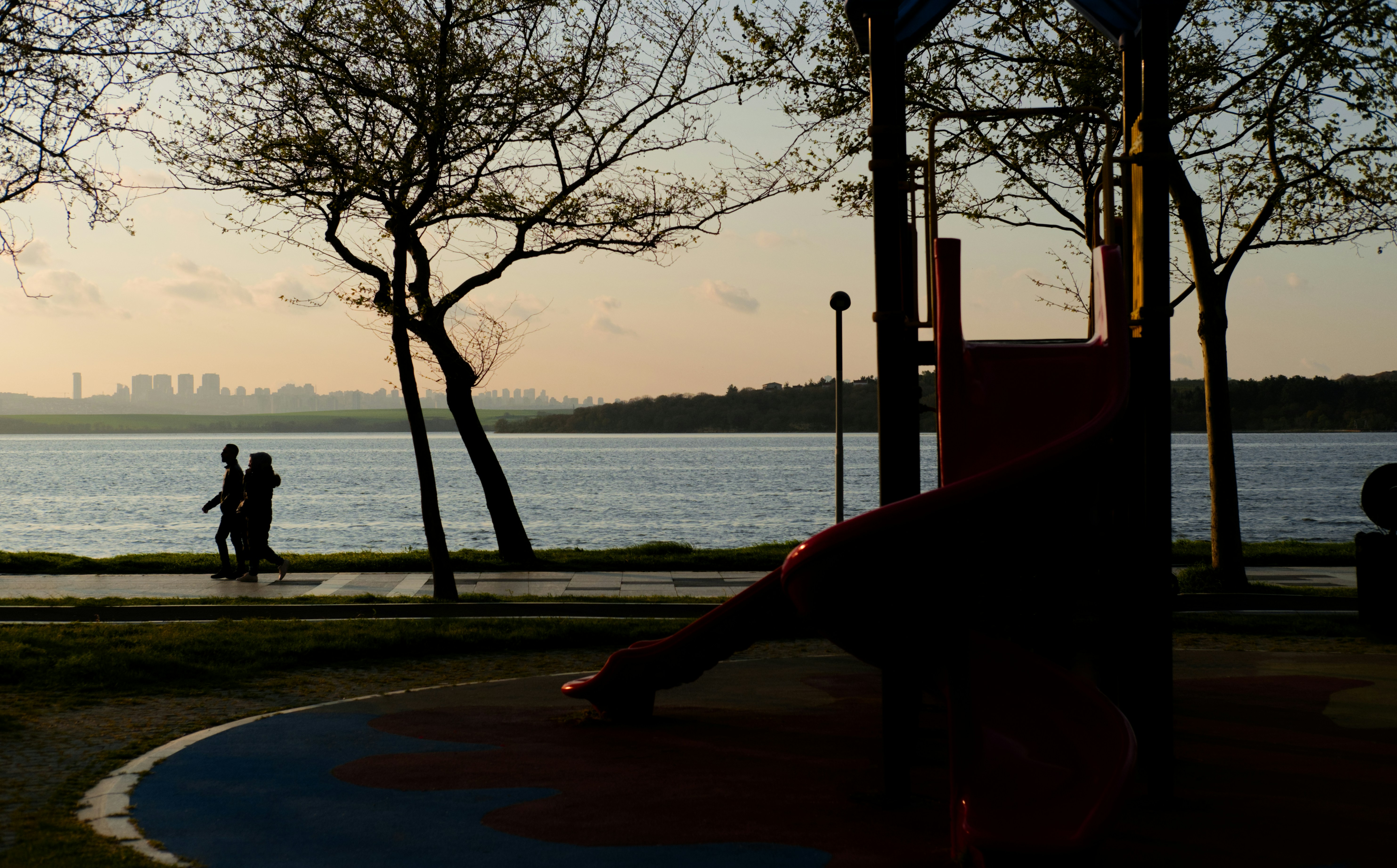 Evening at the Park by the Water’s Edge