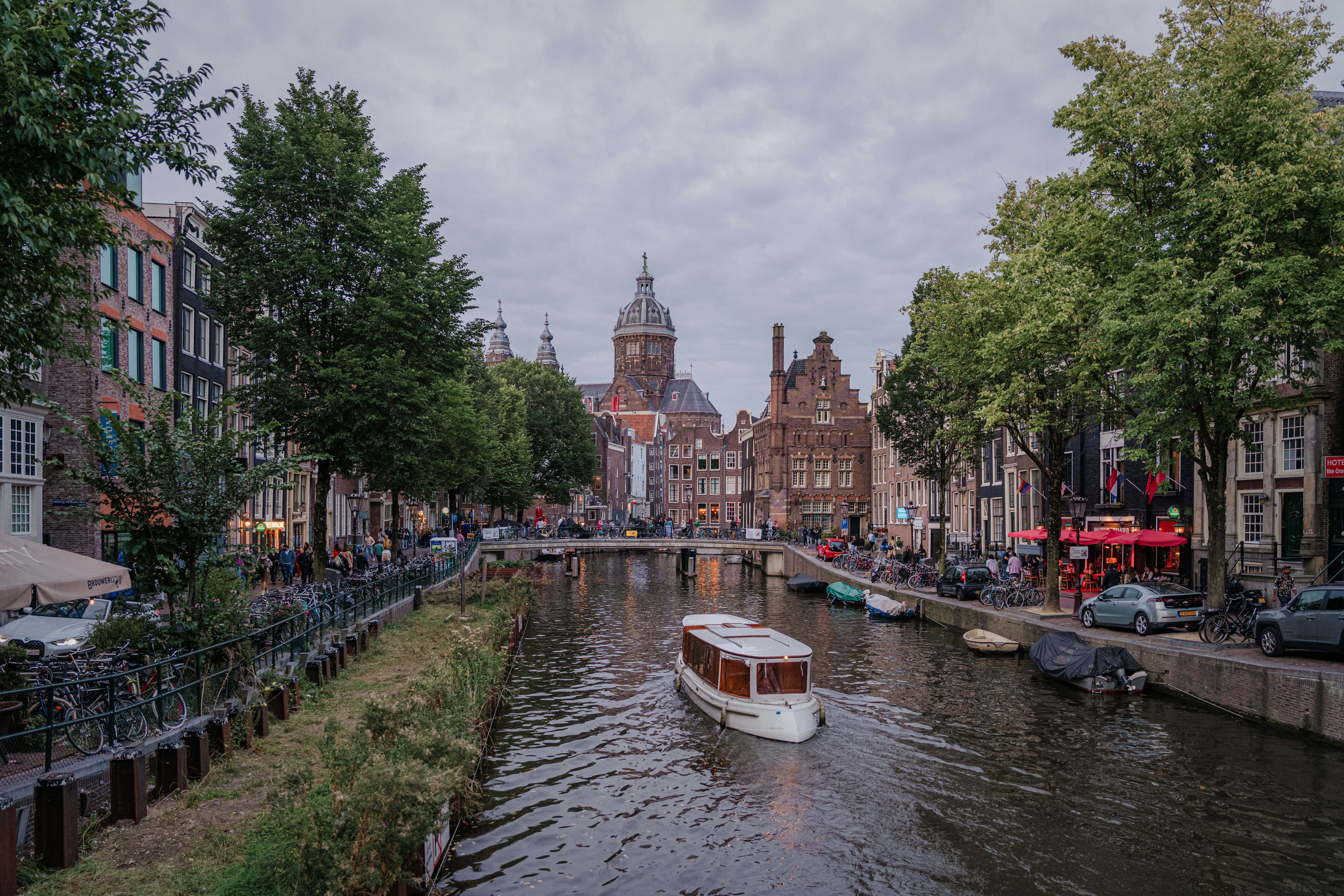 Canal Crossing: A Quiet Dutch Morning Under Historic Gables