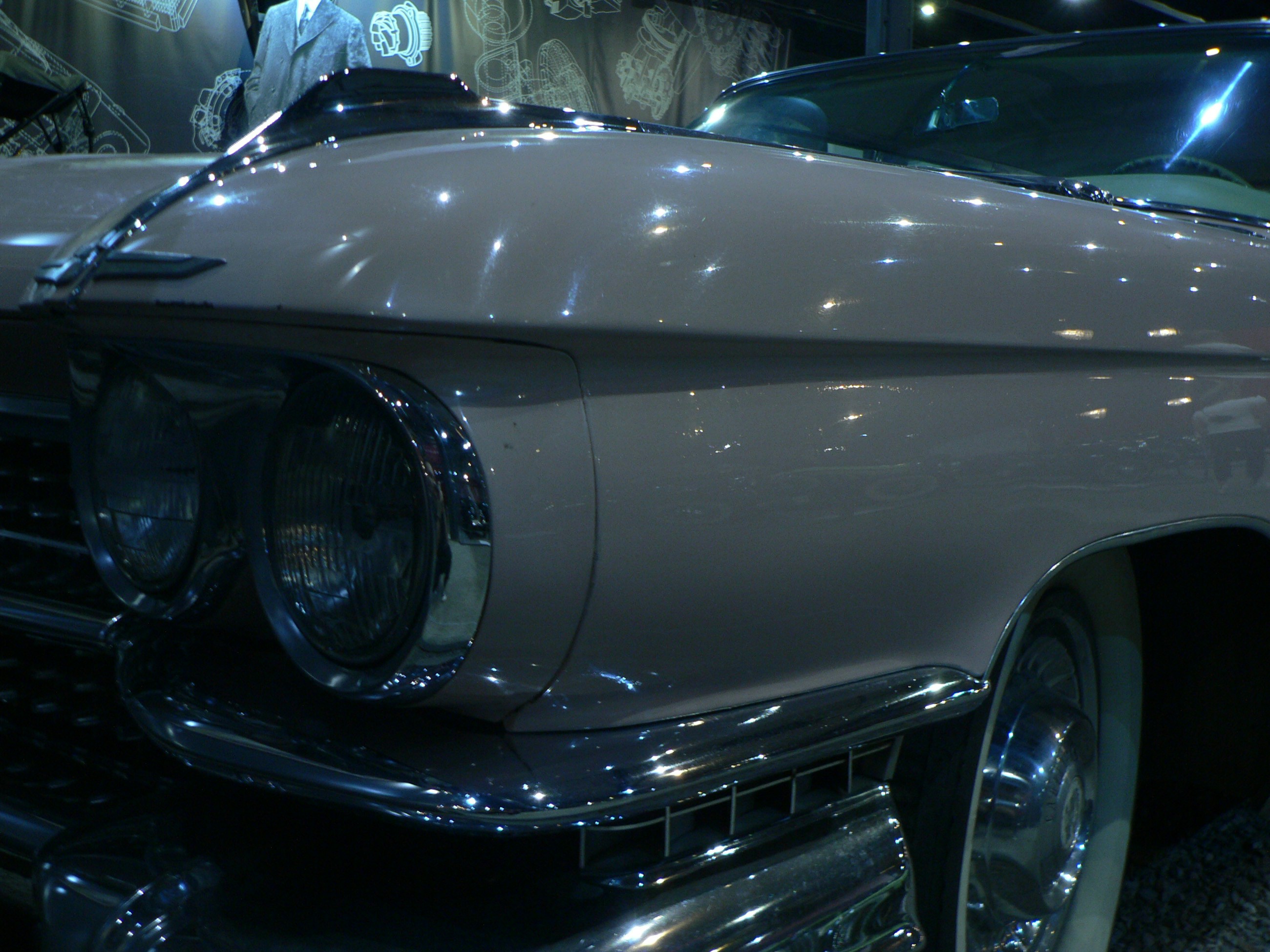Chrome Curves and Gentle Curves: Classic Car at Neon Night