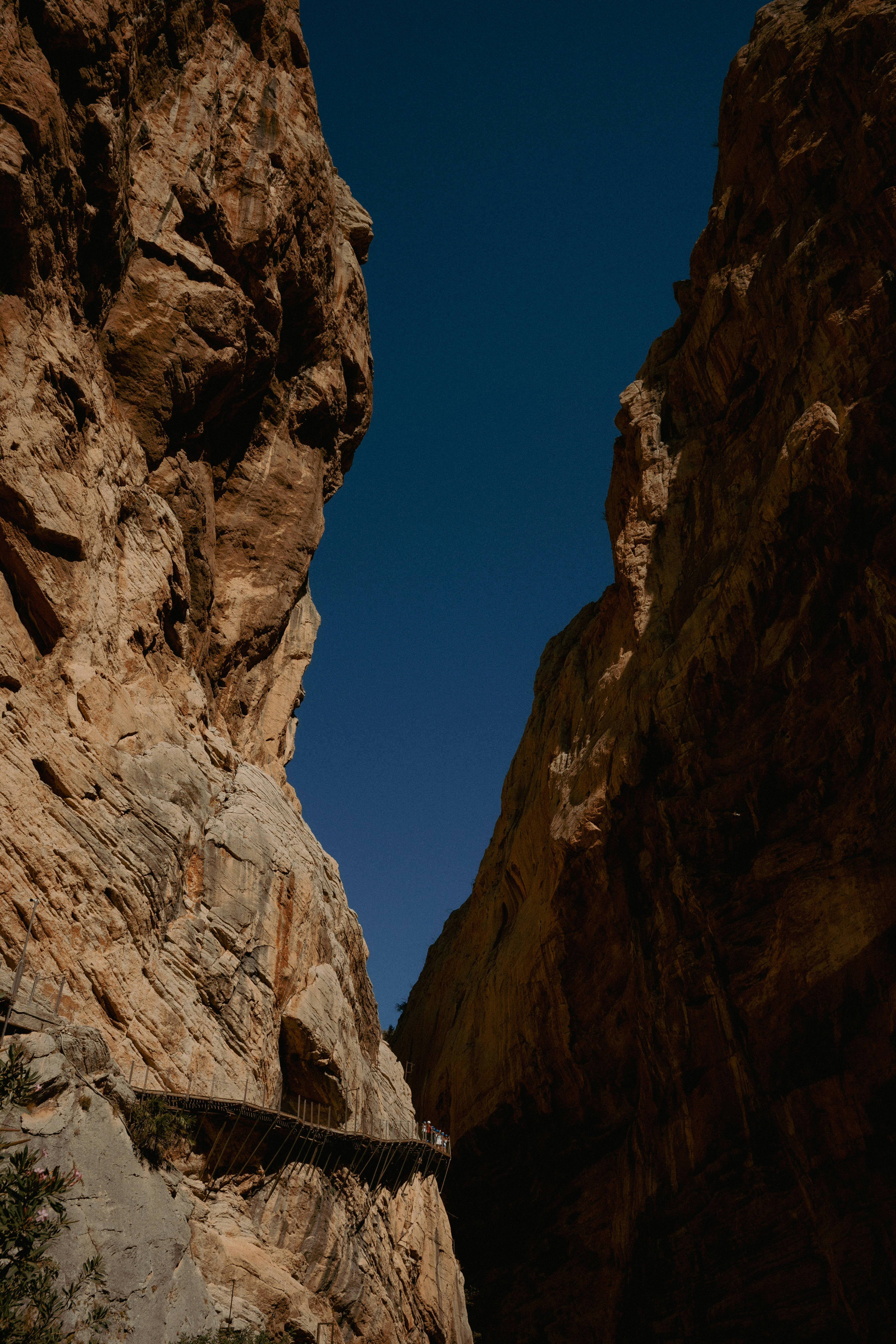 Sunlit Canyon Pass: a Narrow Sky Between Aged Granite Walls