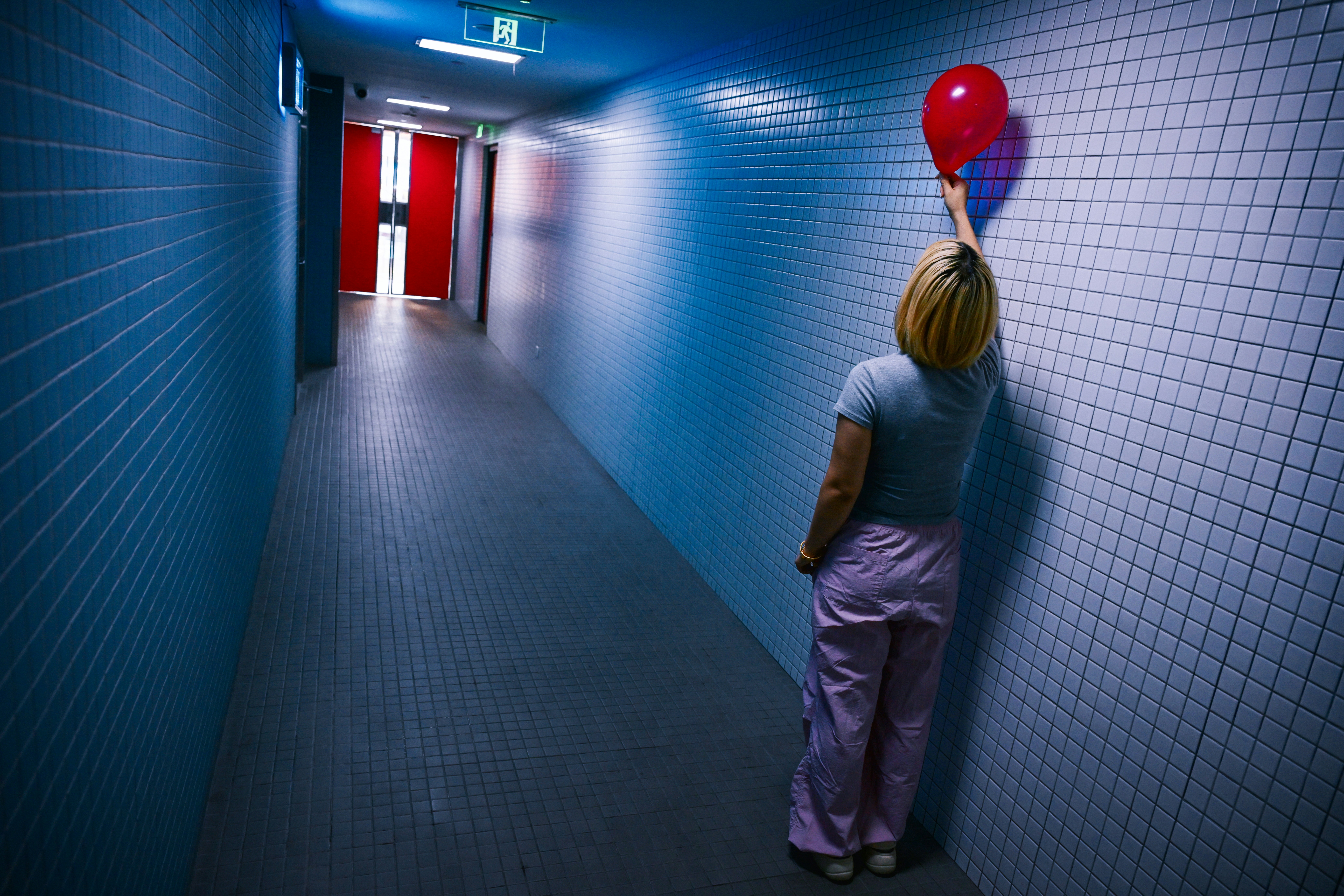 Balloon in the Blue Corridor