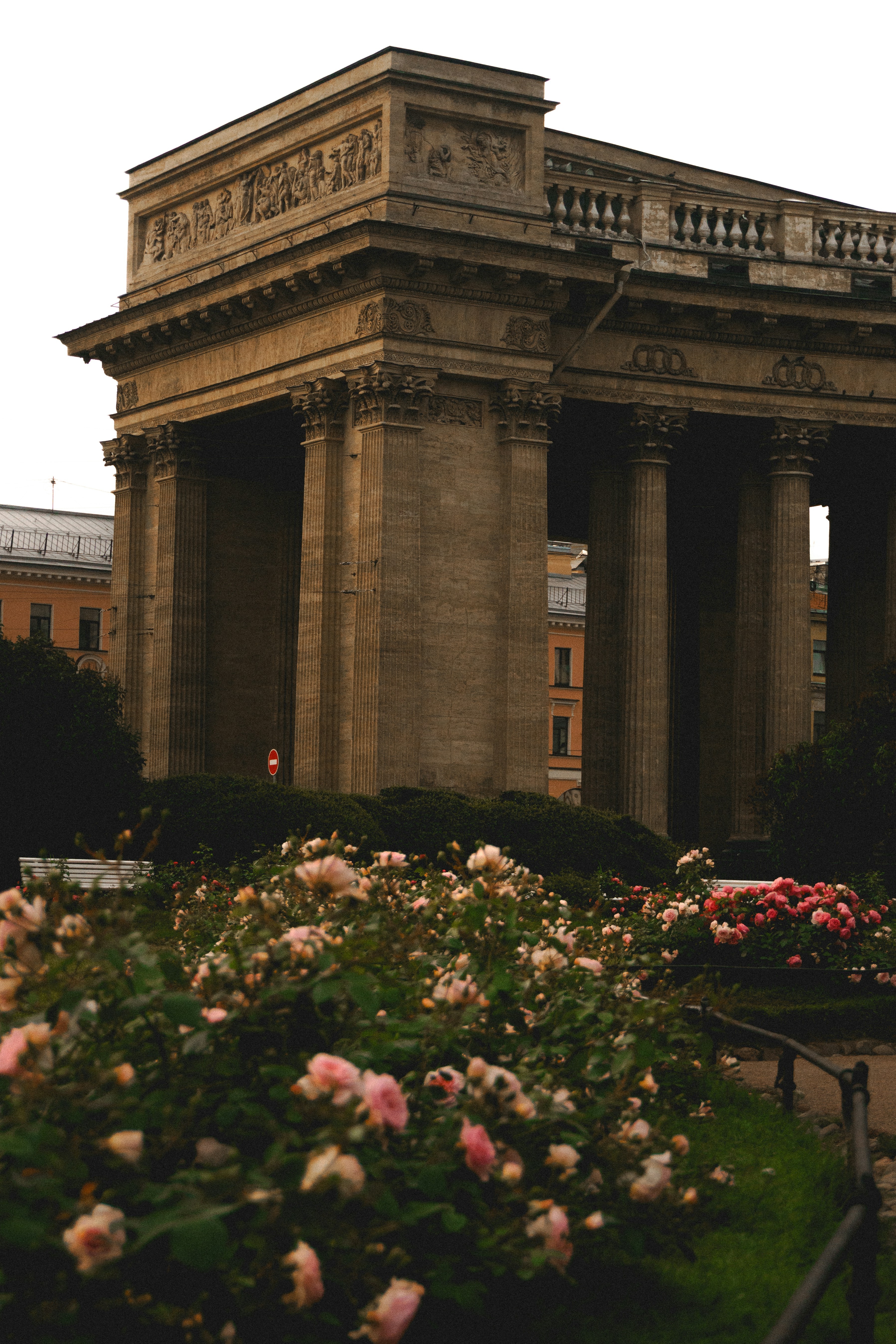 Renaissance Façade and Rose Garden UnderSoft Evening Light