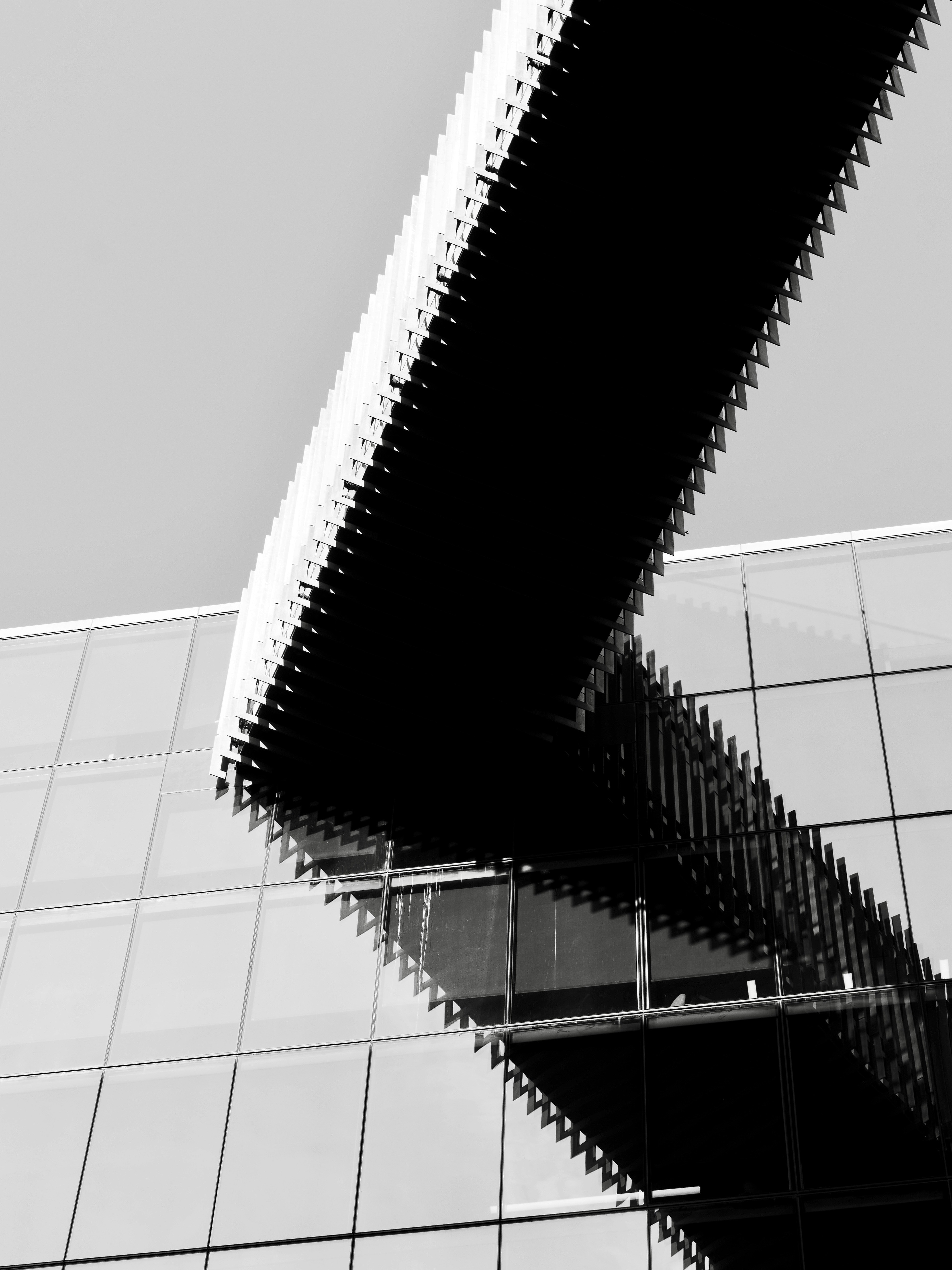 Architectural Snare: A Geometric Corridor of Shadow and Glass